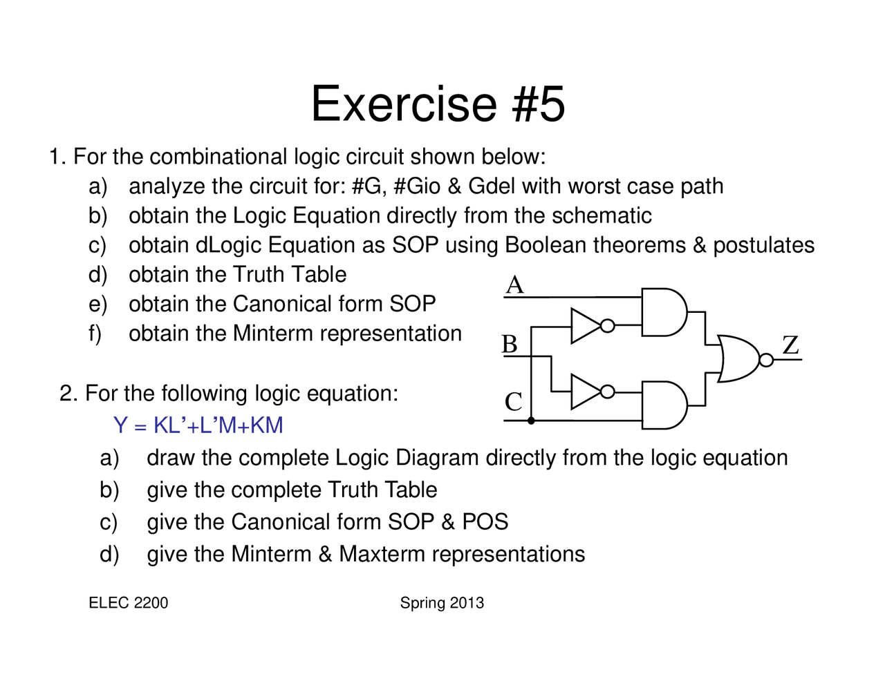Digital Logic Design Assignment Assignments Analysis And Design Of