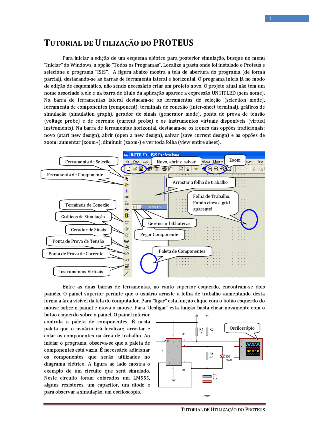 Utilizando o programa Proteus | Manuais, Projetos, Pesquisas Física ...