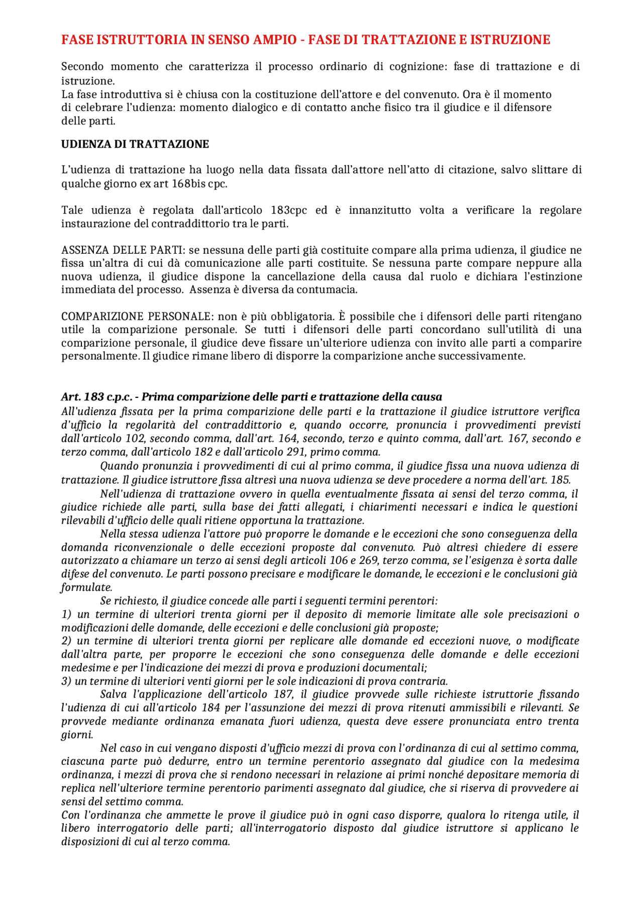 Fase Di Trattazione Unitn 2020 Docsity