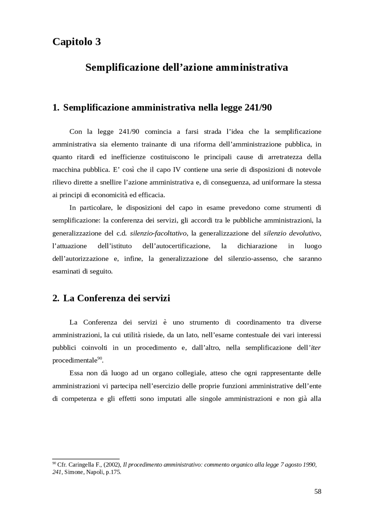 SEMPLIFICAZIONE AMMINISTRATIVA - Docsity