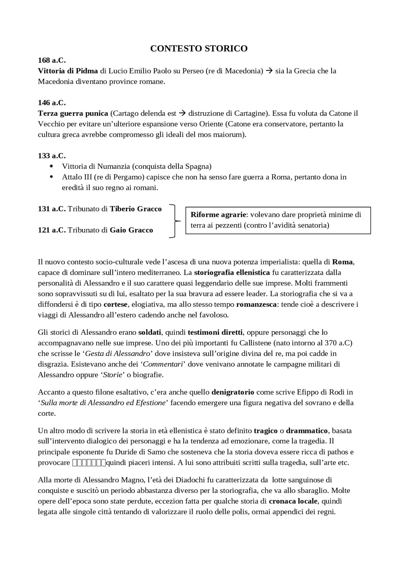Greco Appunti Su Polibio Docsity