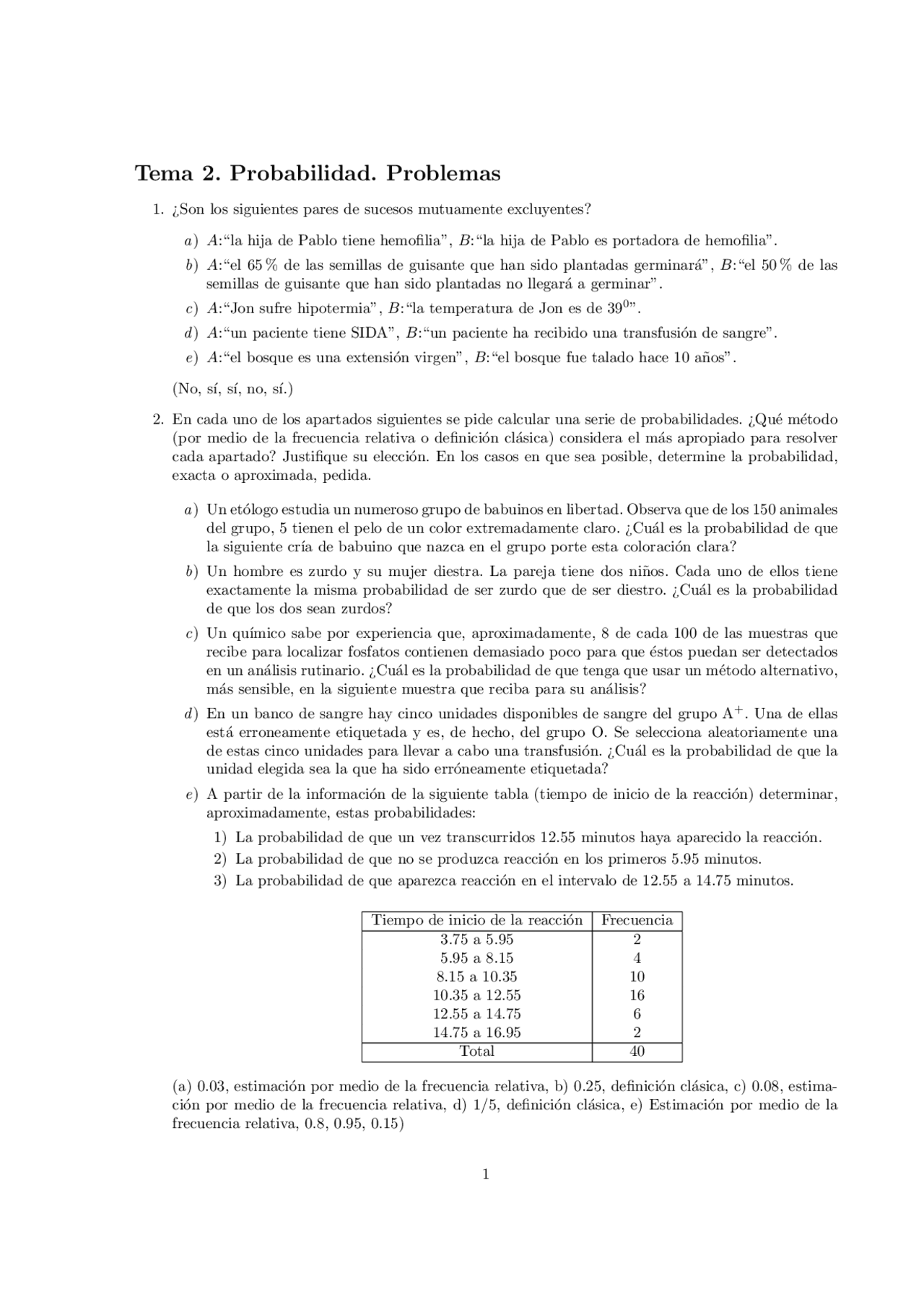 Bioestadistica Biologia Esercizi Di Biostatistica Docsity