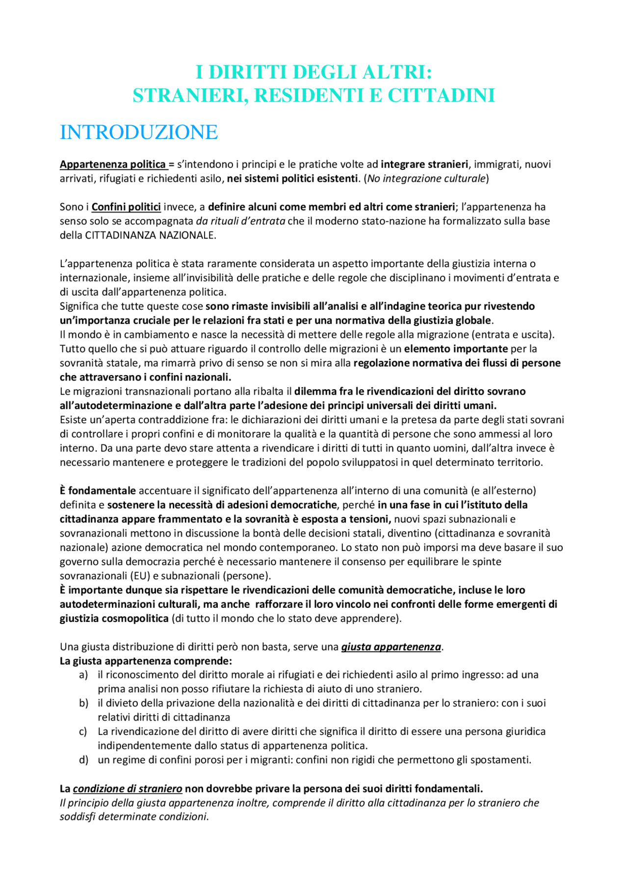 Riassunto I Diritti Degli Altri Docsity