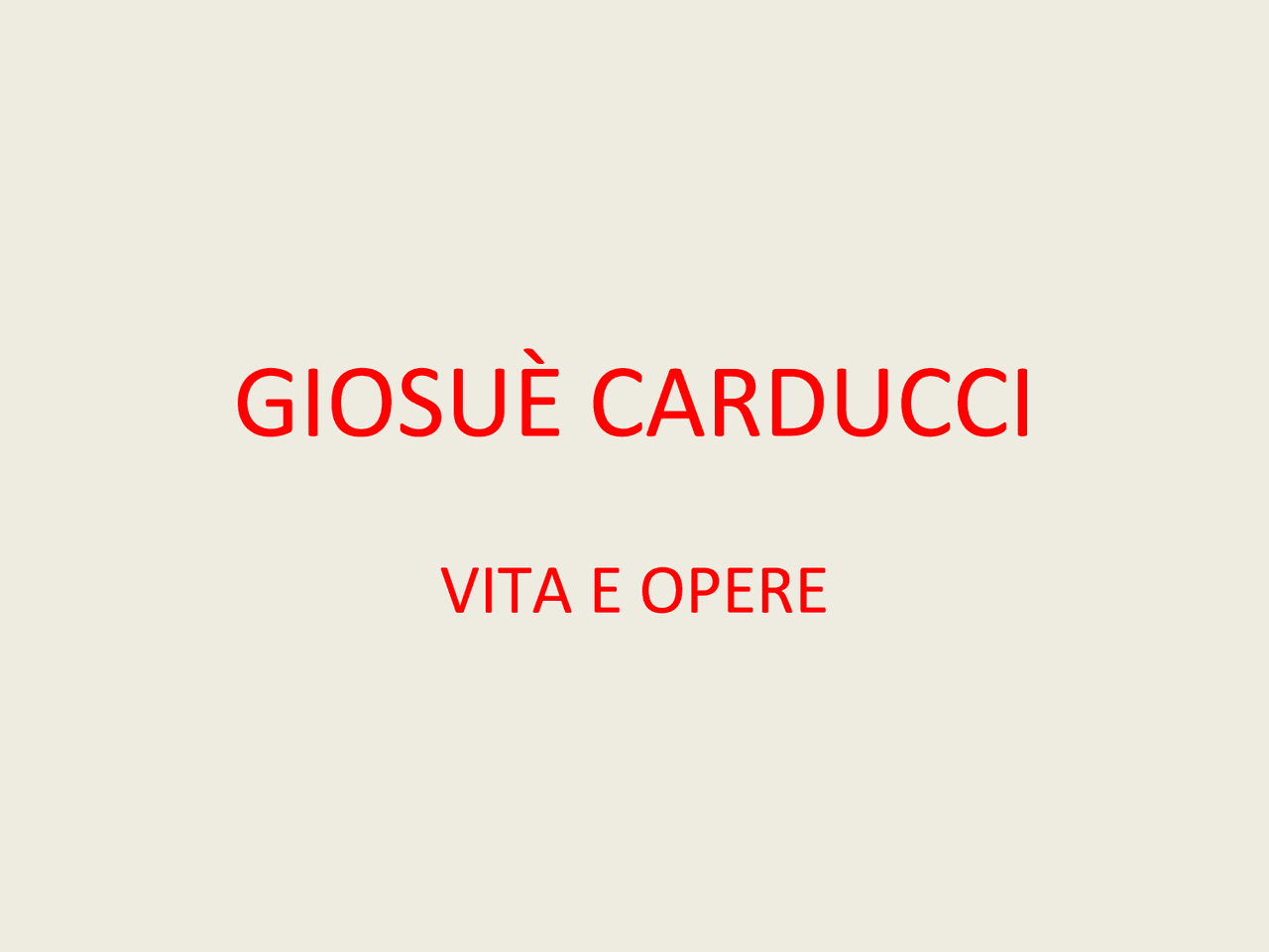 Carducci Vita E Opere Schemamappe Concettuali Docsity
