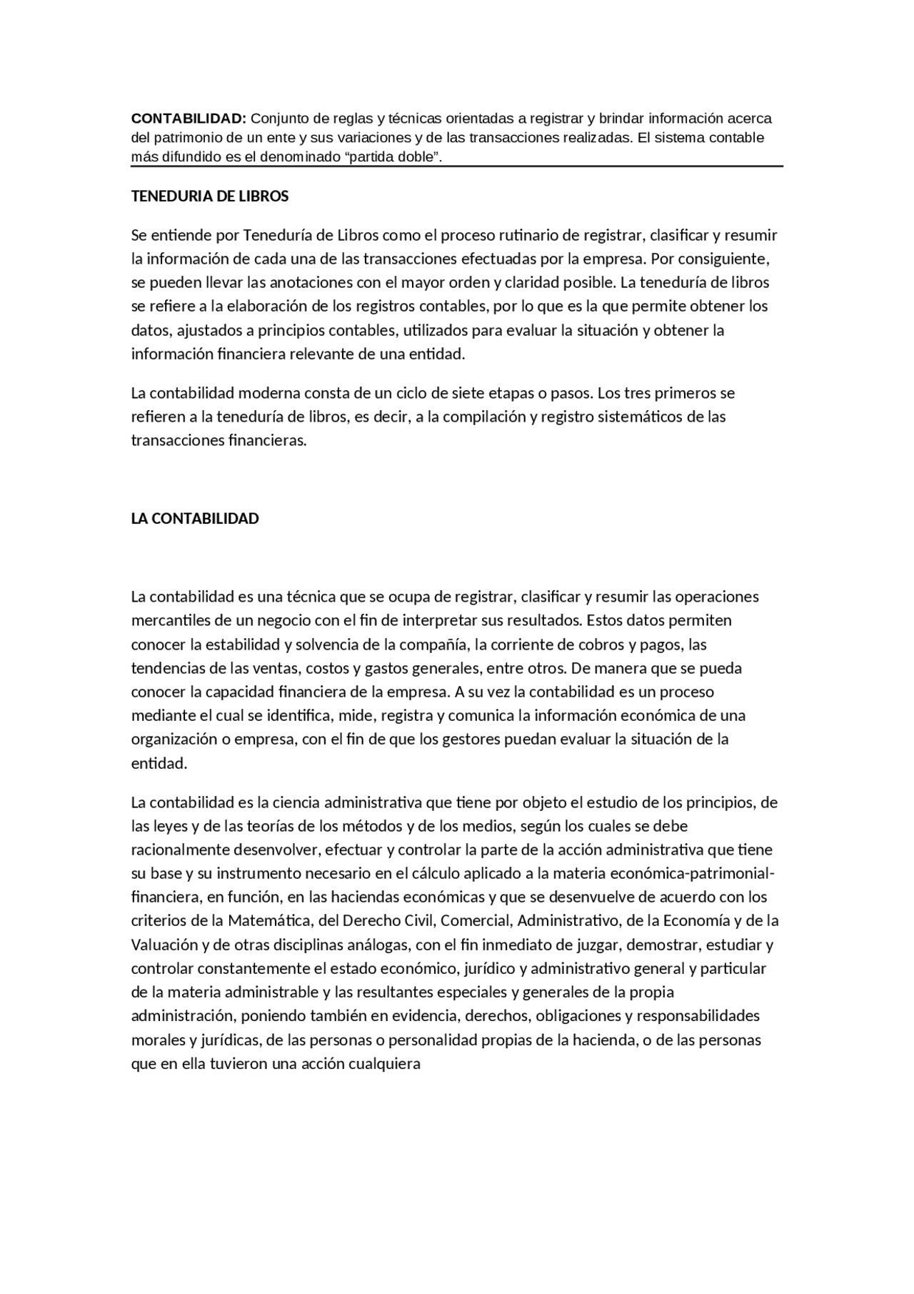 Contabilidad - Glosario de Términos | Notas de estudo de Contabilidade ...