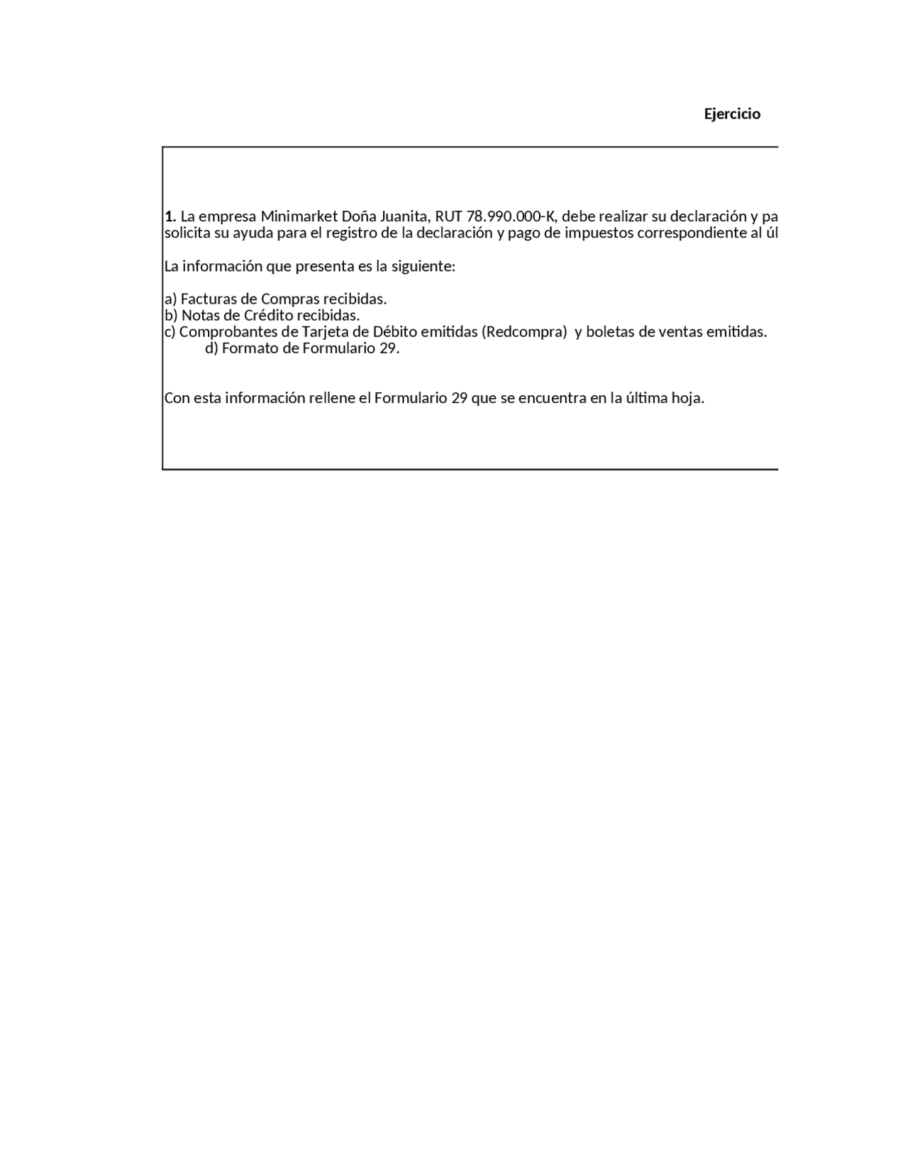 Formulario Modelo 29 SII Chile - Docsity