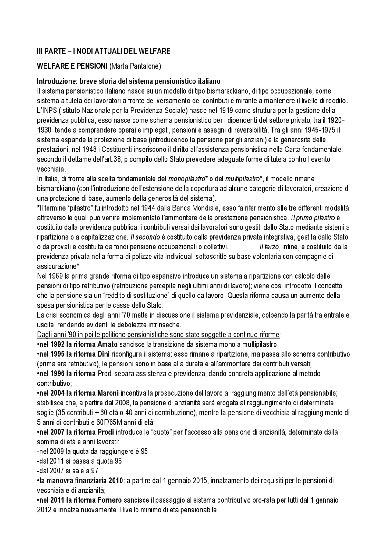Teorie Del Welfare 2 Parte Docsity