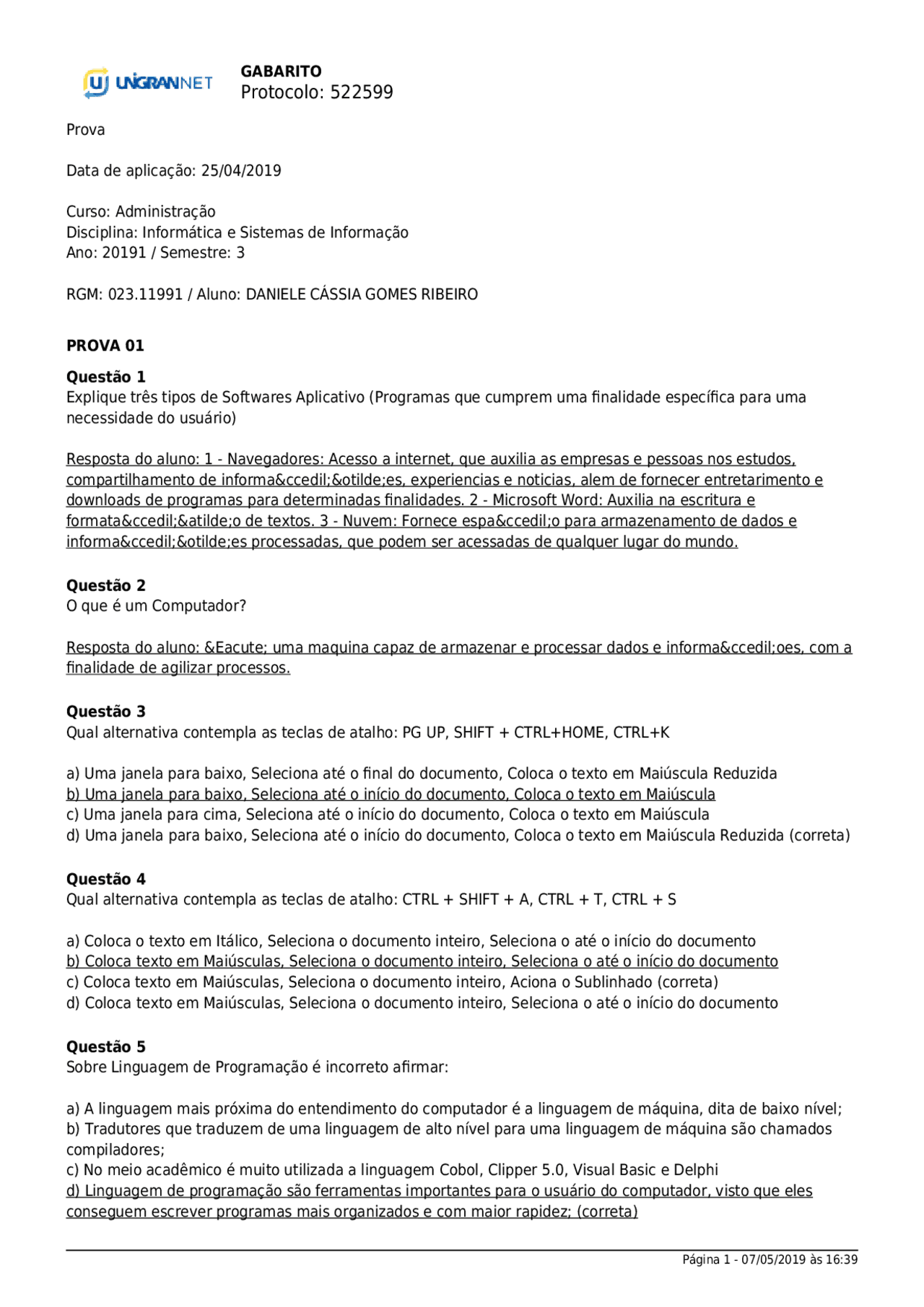 Informática E Sistemas De Informação Docsity
