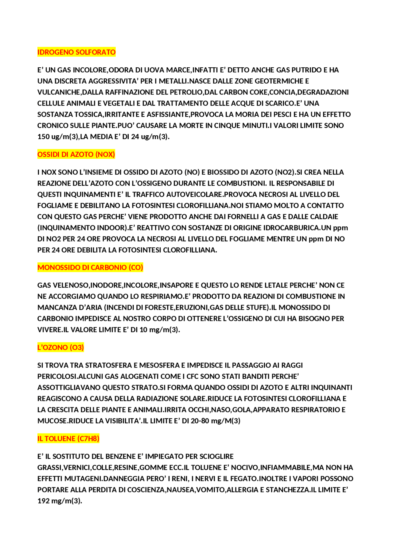 Scienze Combustione Tumori Docsity