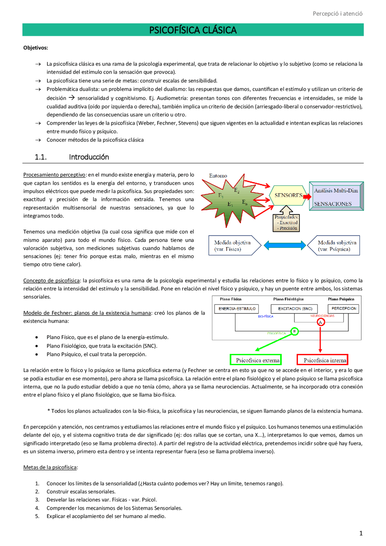 3. Psicofísica clásica | Apuntes de Psicología de la Percepción | Docsity