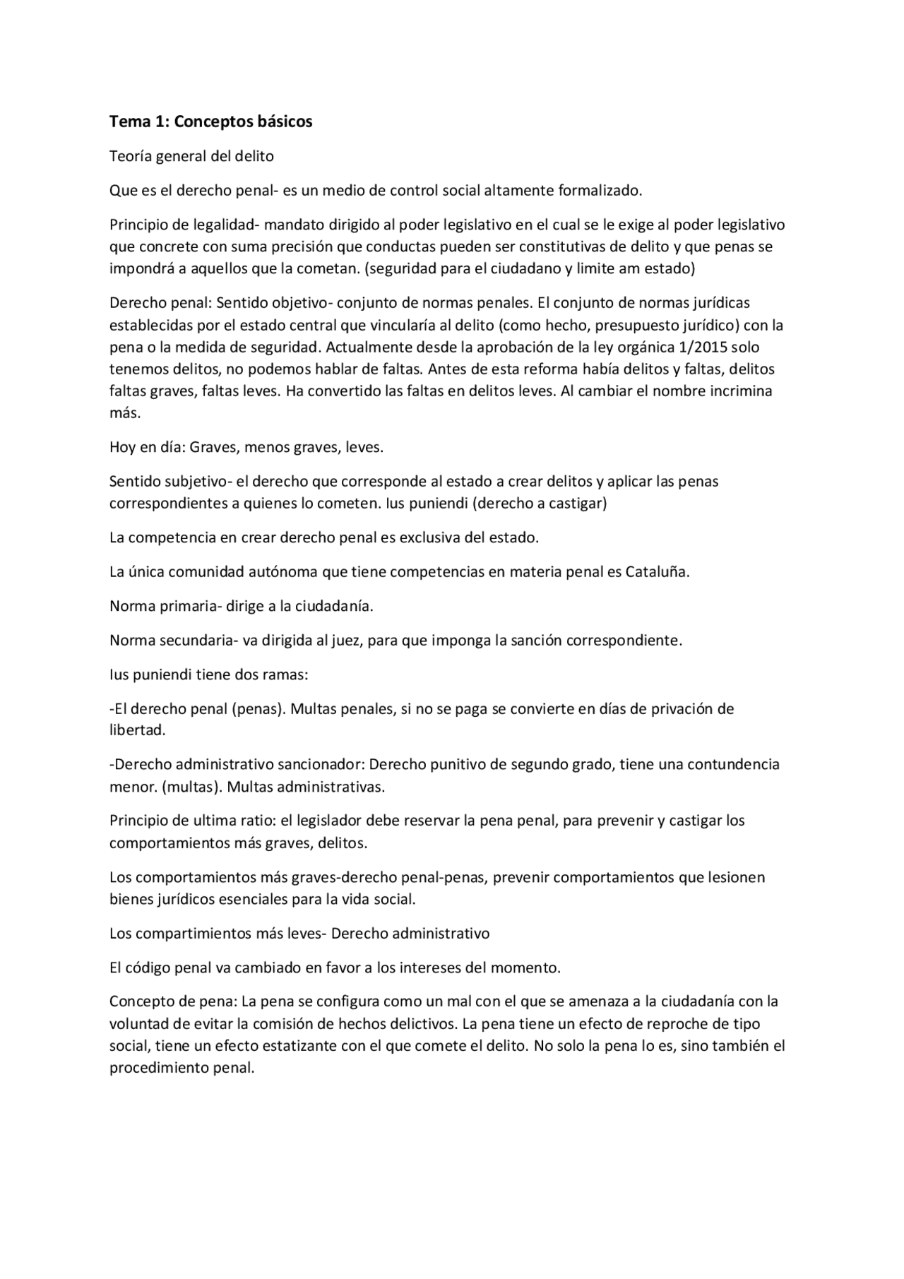Apuntes Derecho Penal Docsity