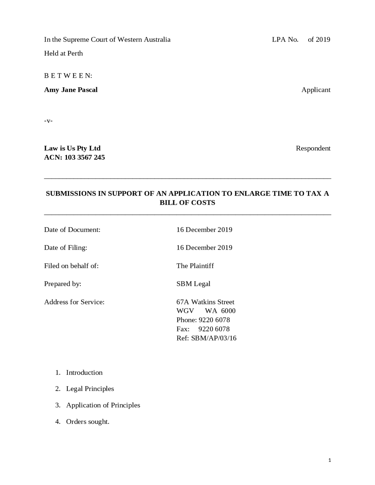Law Of Costs Assignment Docsity