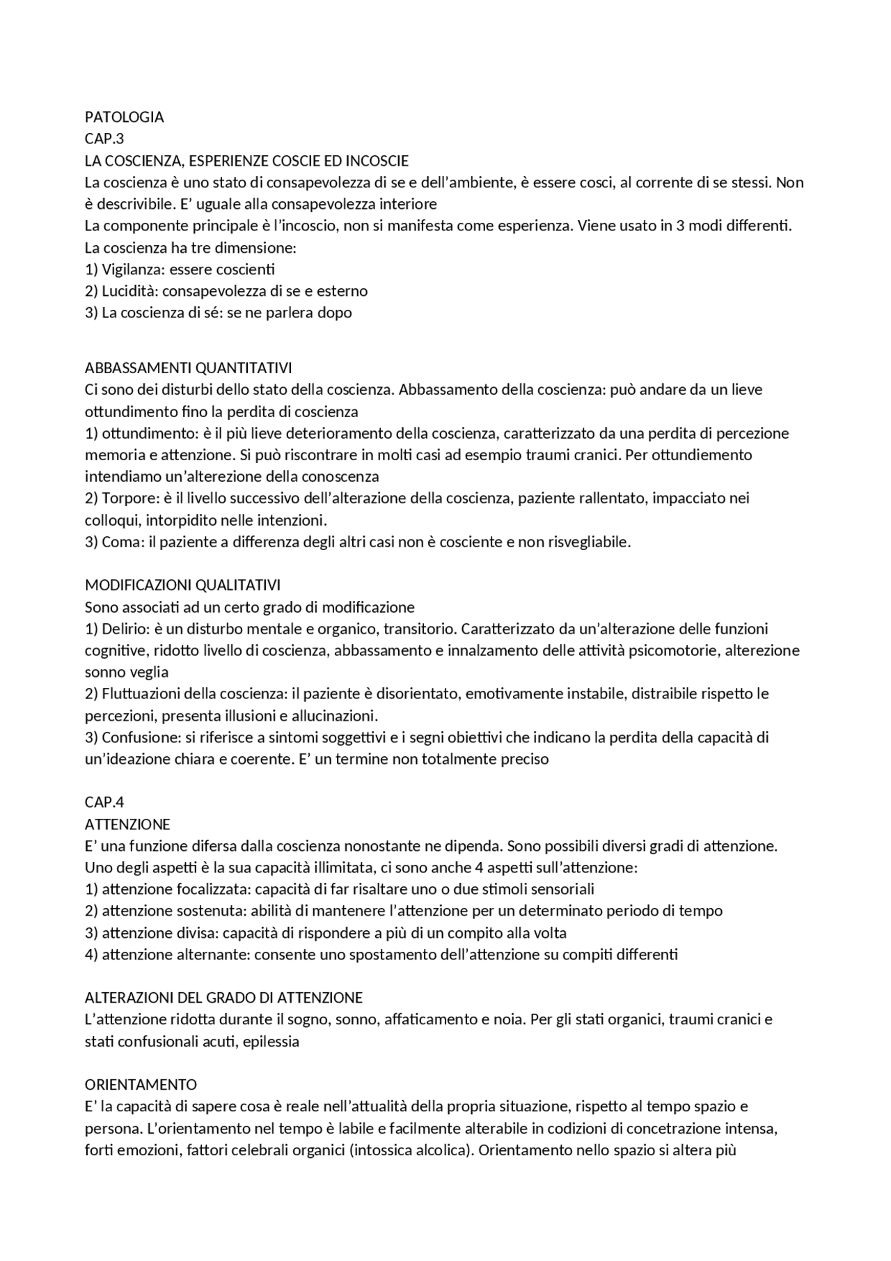 Riassunto Di Psicopatologia Docsity