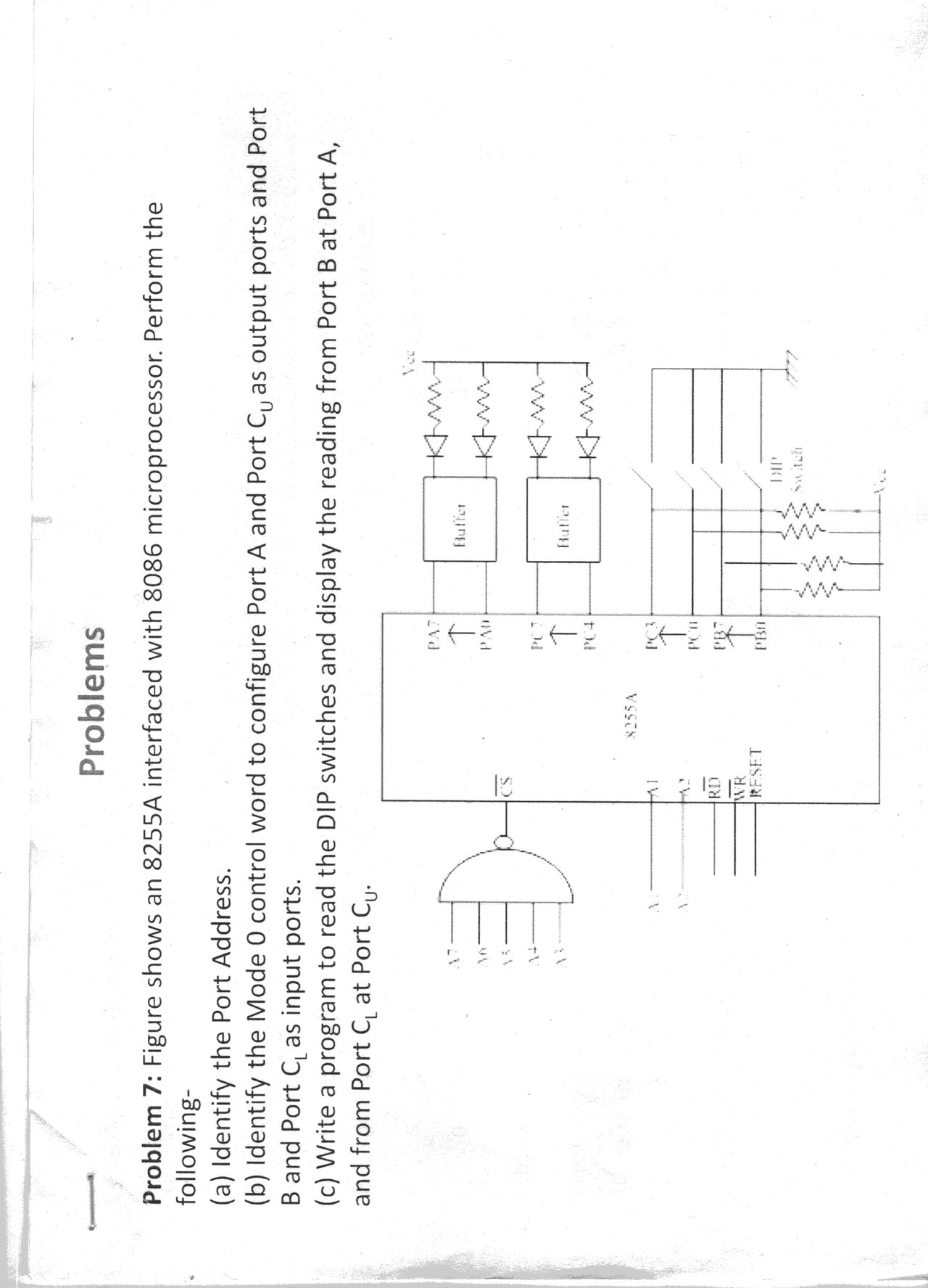 8255 Introduction examples 123 | Assignments Microprocessors | Docsity
