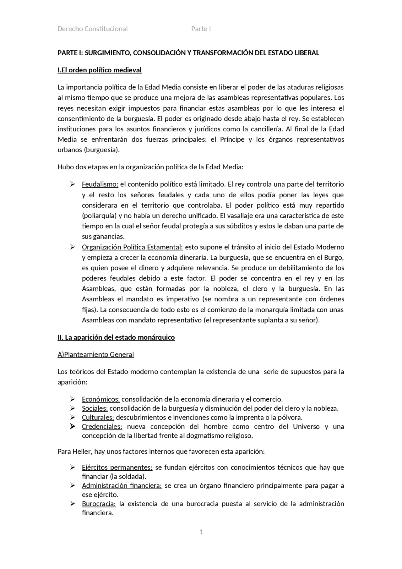 Apuntes Constitucional I Docsity