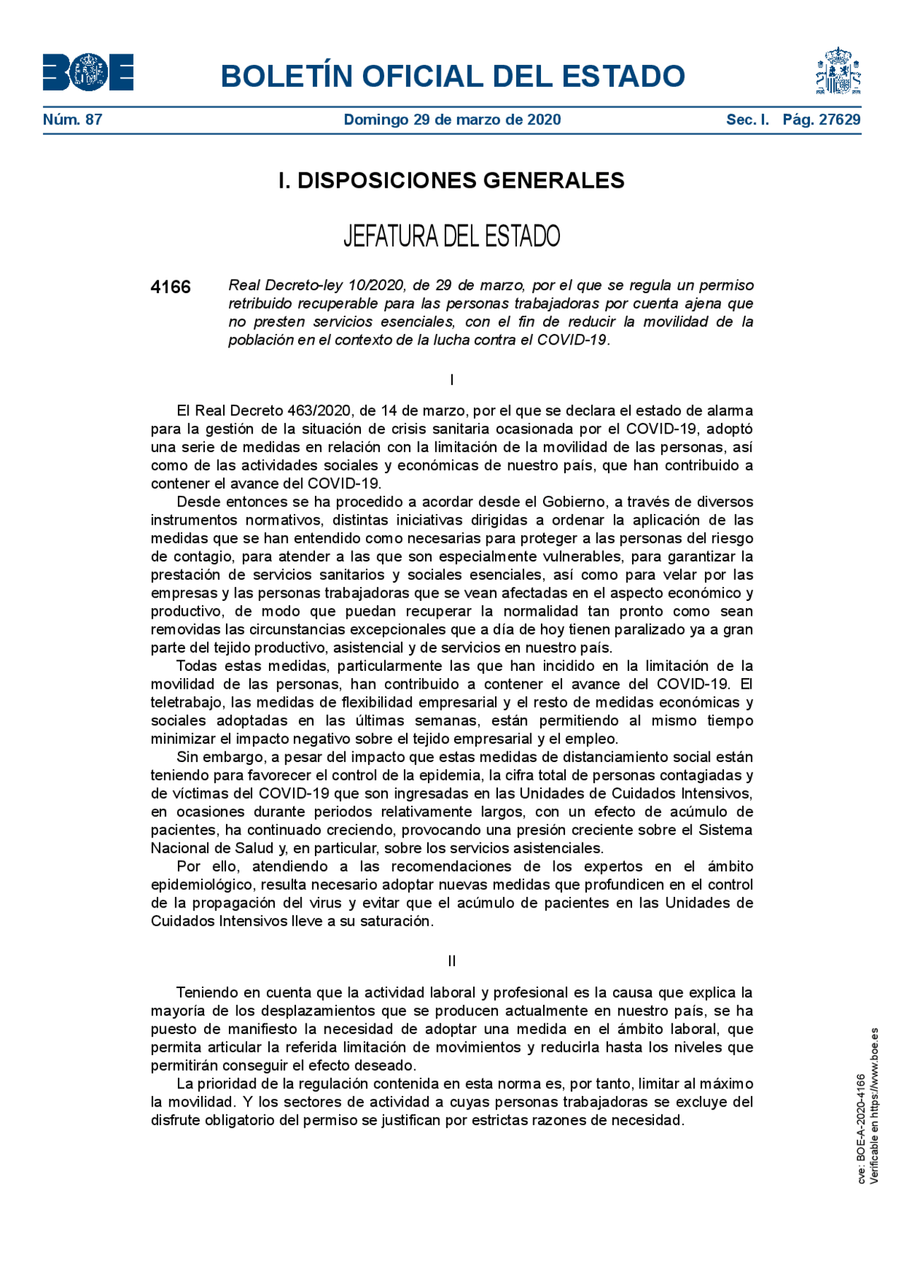 El boe documento oficial - Docsity