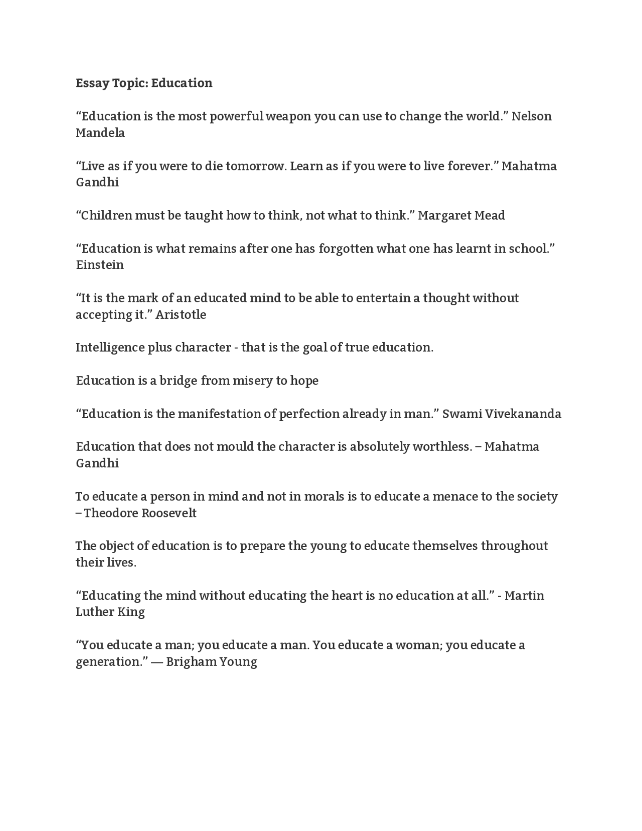 Quotations for essay and academic writing - Docsity