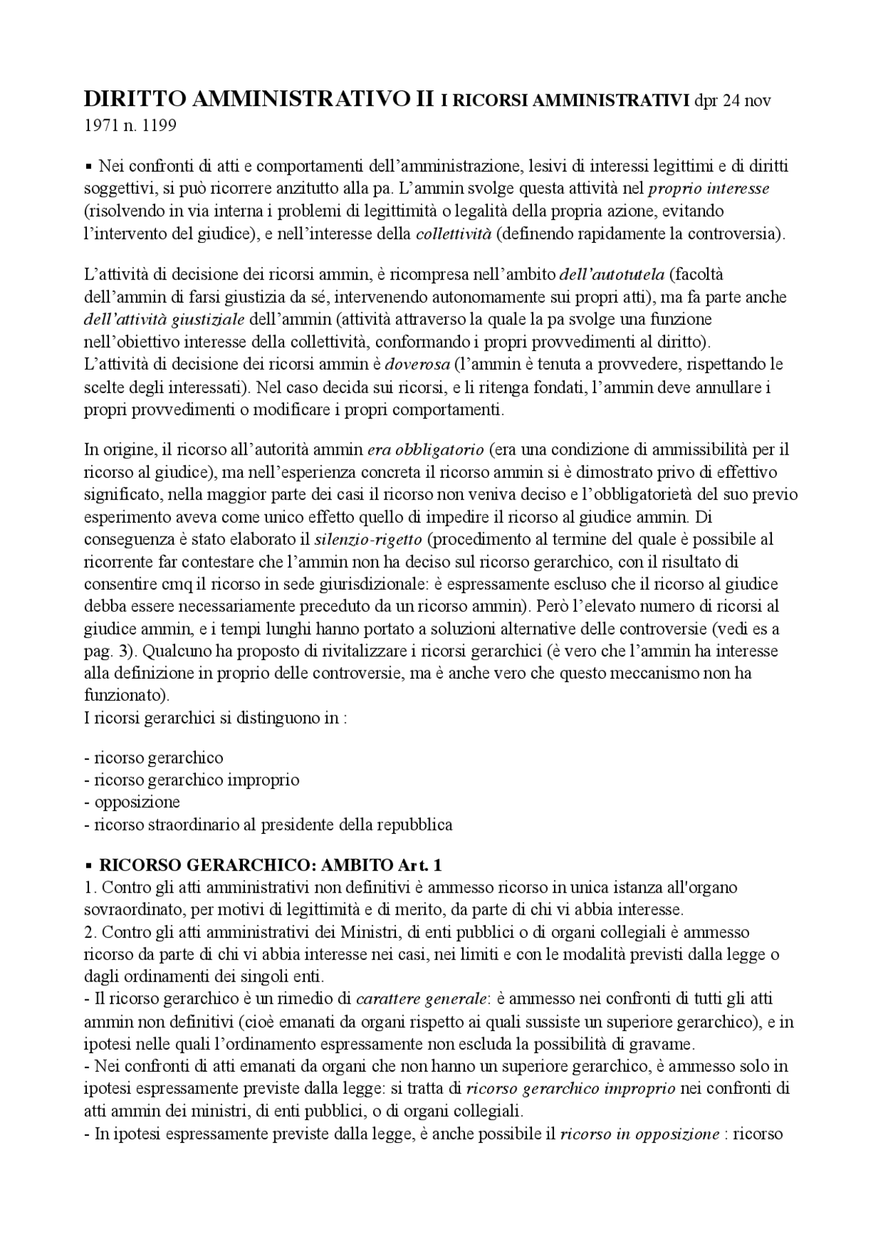 Diritto Amministrativo Ii Docsity