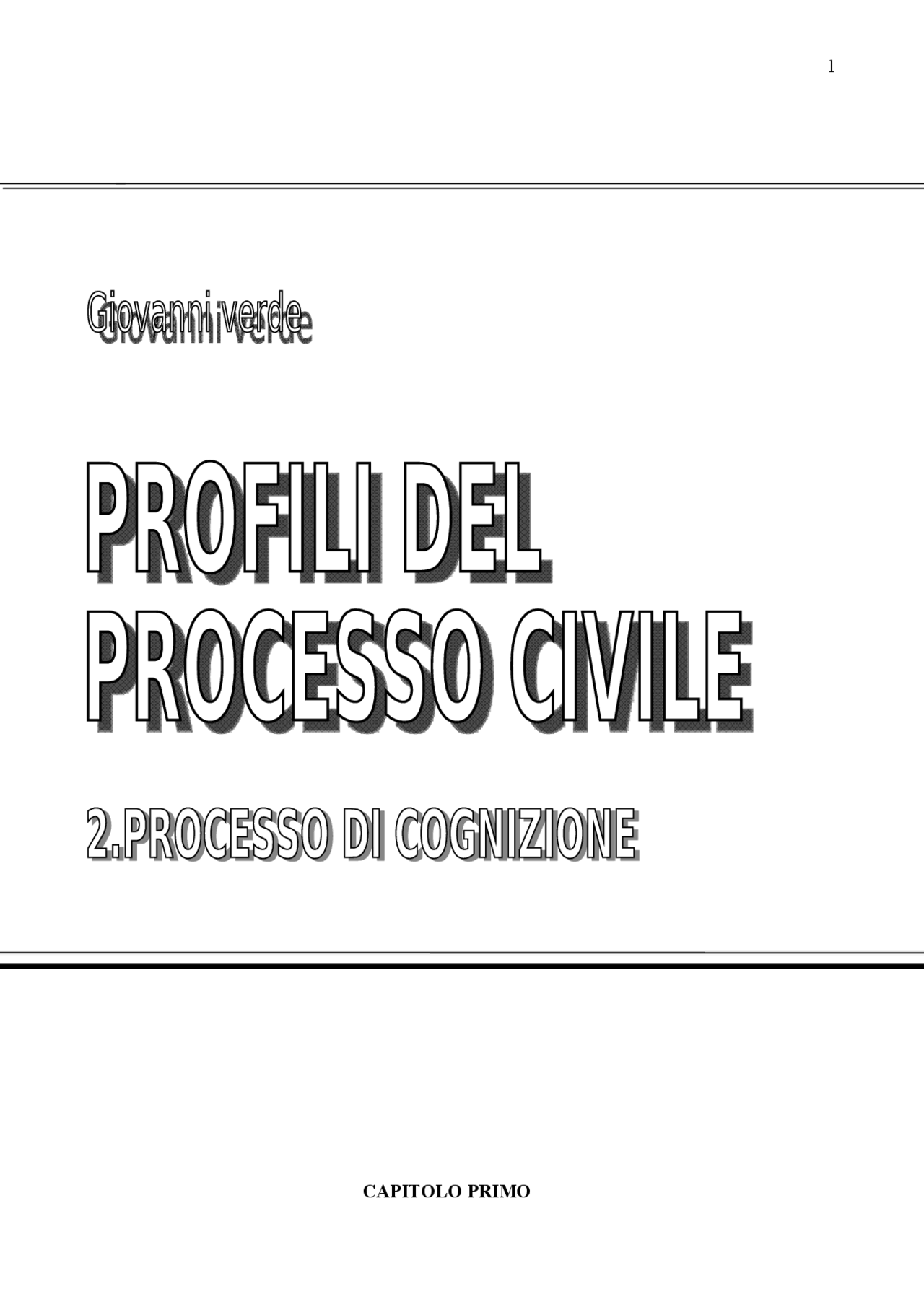 Diritto Processuale Civile Ii Giovanni Verde Docsity