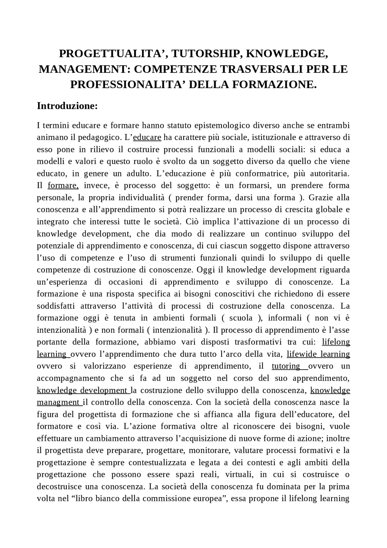 Esame Di Progettazione Docsity