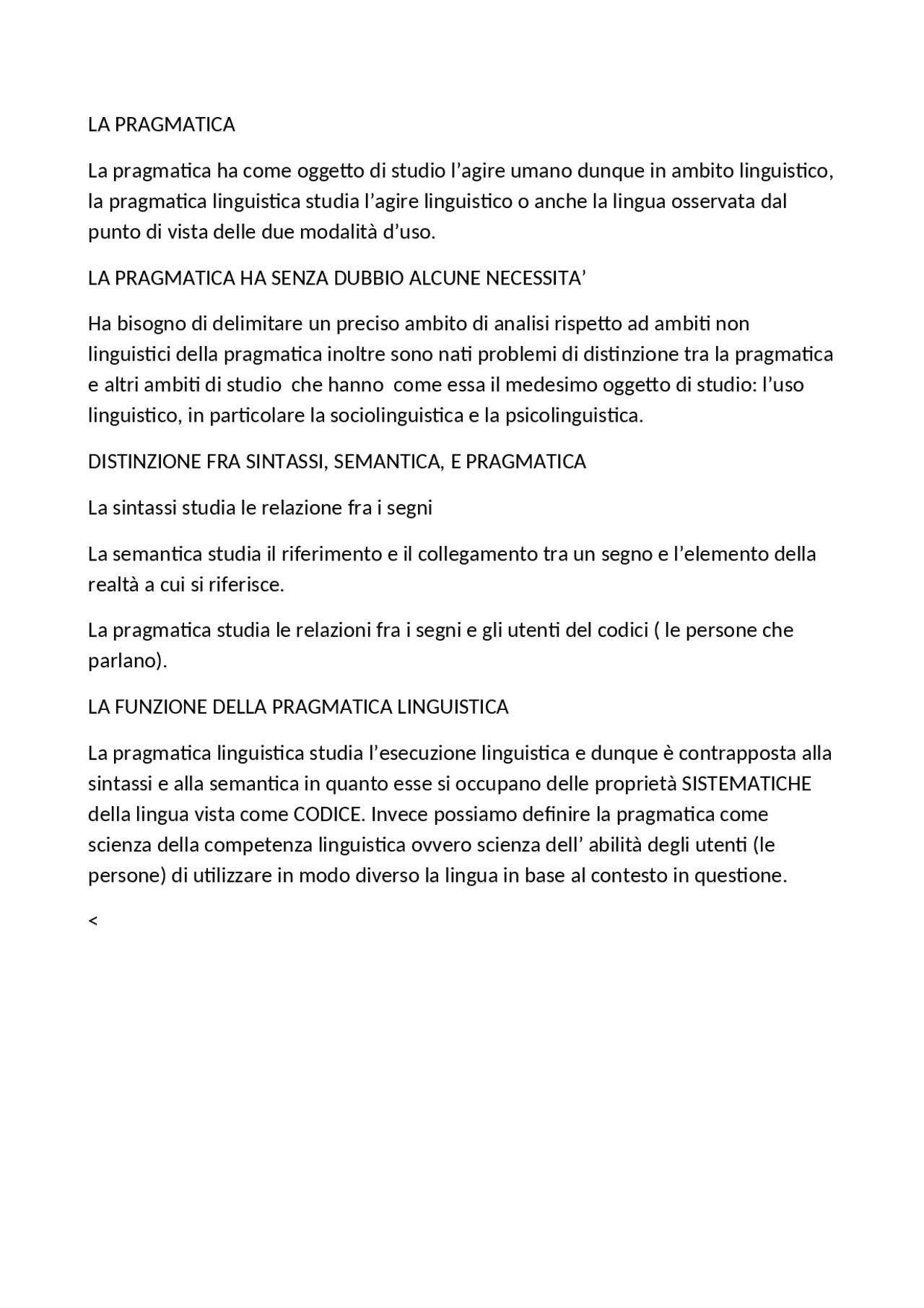 La Pragmatica Linguistica Docsity