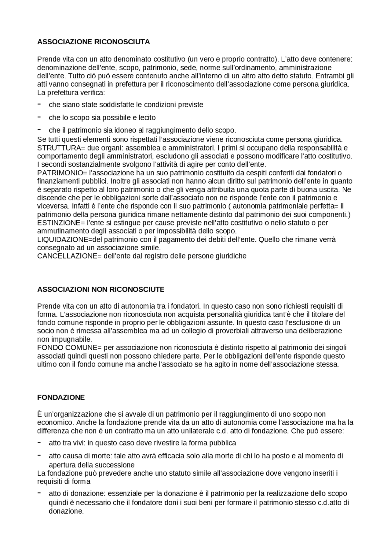 Gli Enti Diritto Privato I Docsity