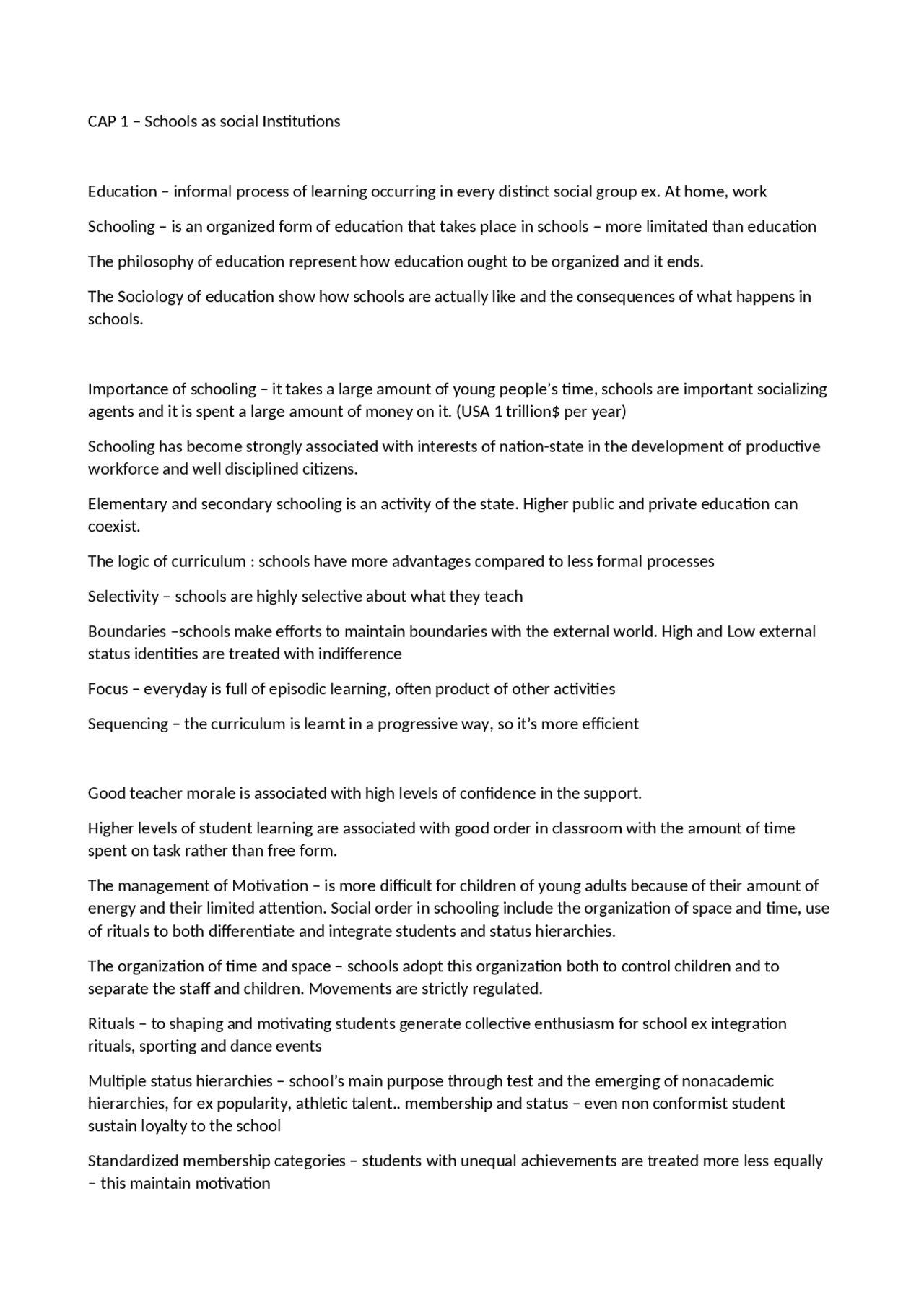 Schools And Societies Brint Docsity