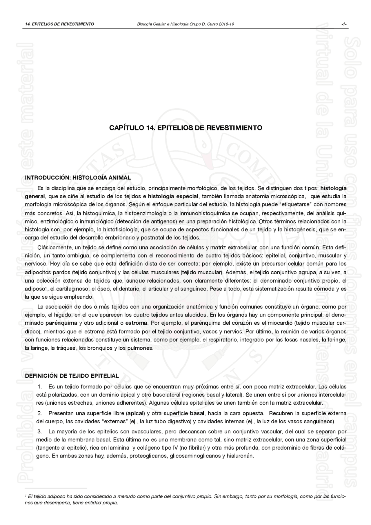 Epitelios De Revestimiento Docsity