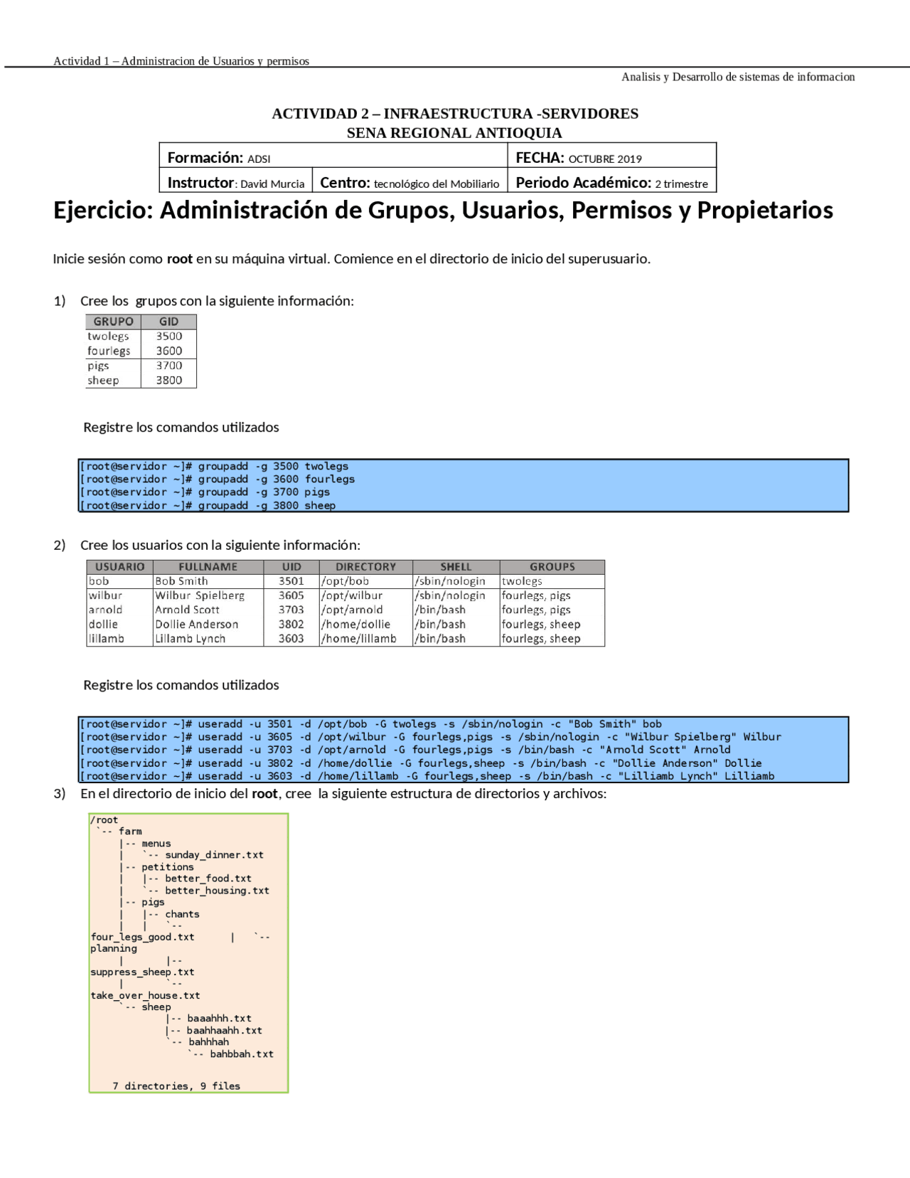 Comandos para el desarrollo terminal de VirtualBox Linux - Docsity