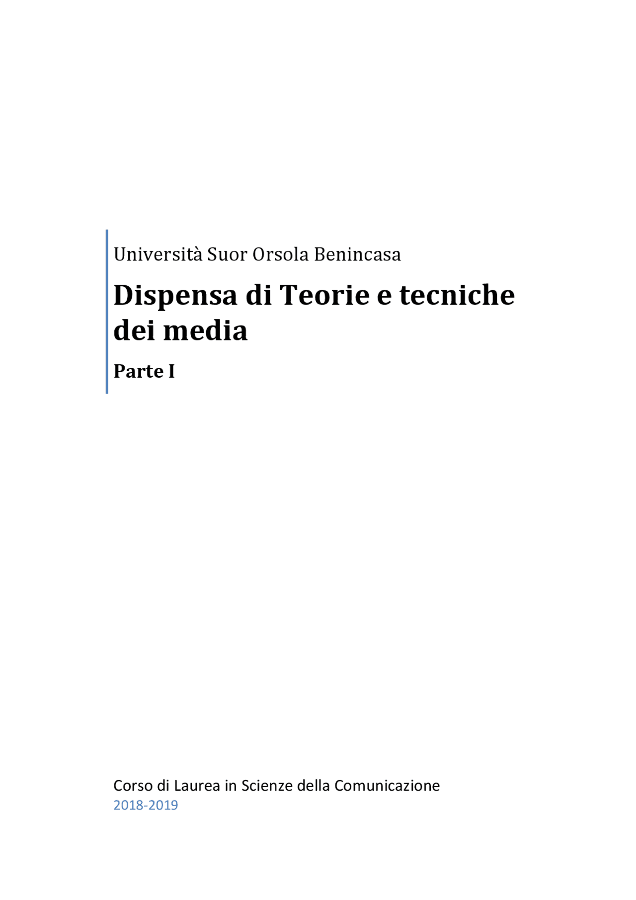 Teorie E Tecniche Dei Media Docsity