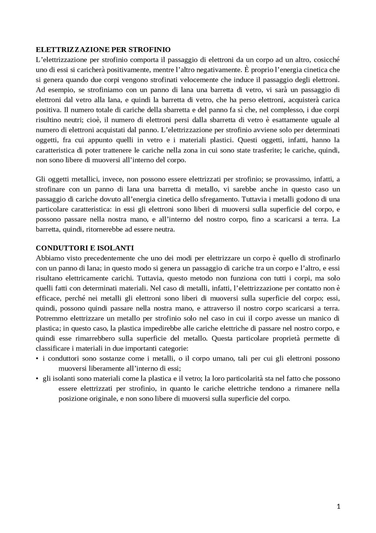 Elettrostatica Appunti Docsity