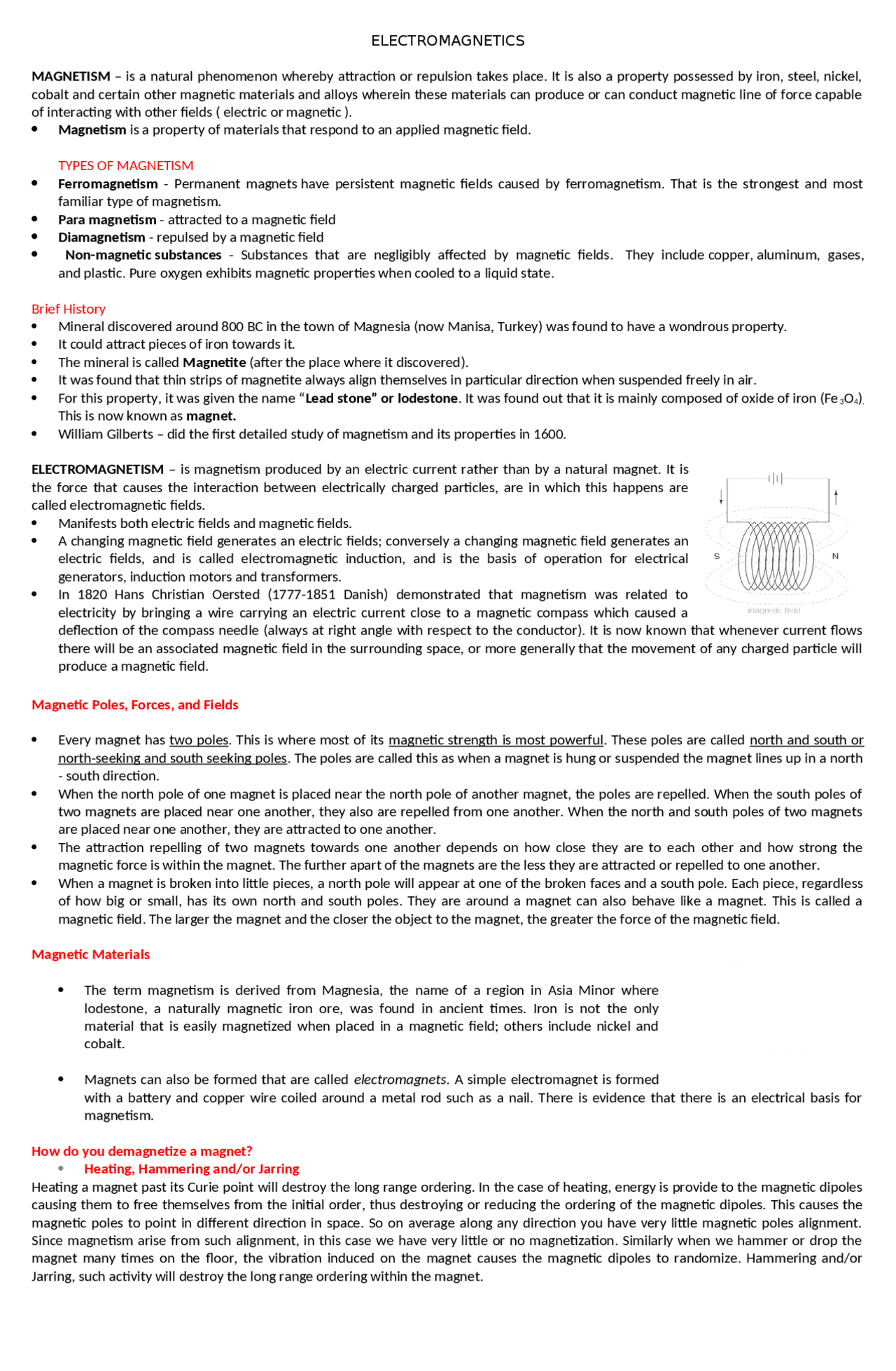 Electromagnetics Electronics Lecture Notes Electronics Engineering