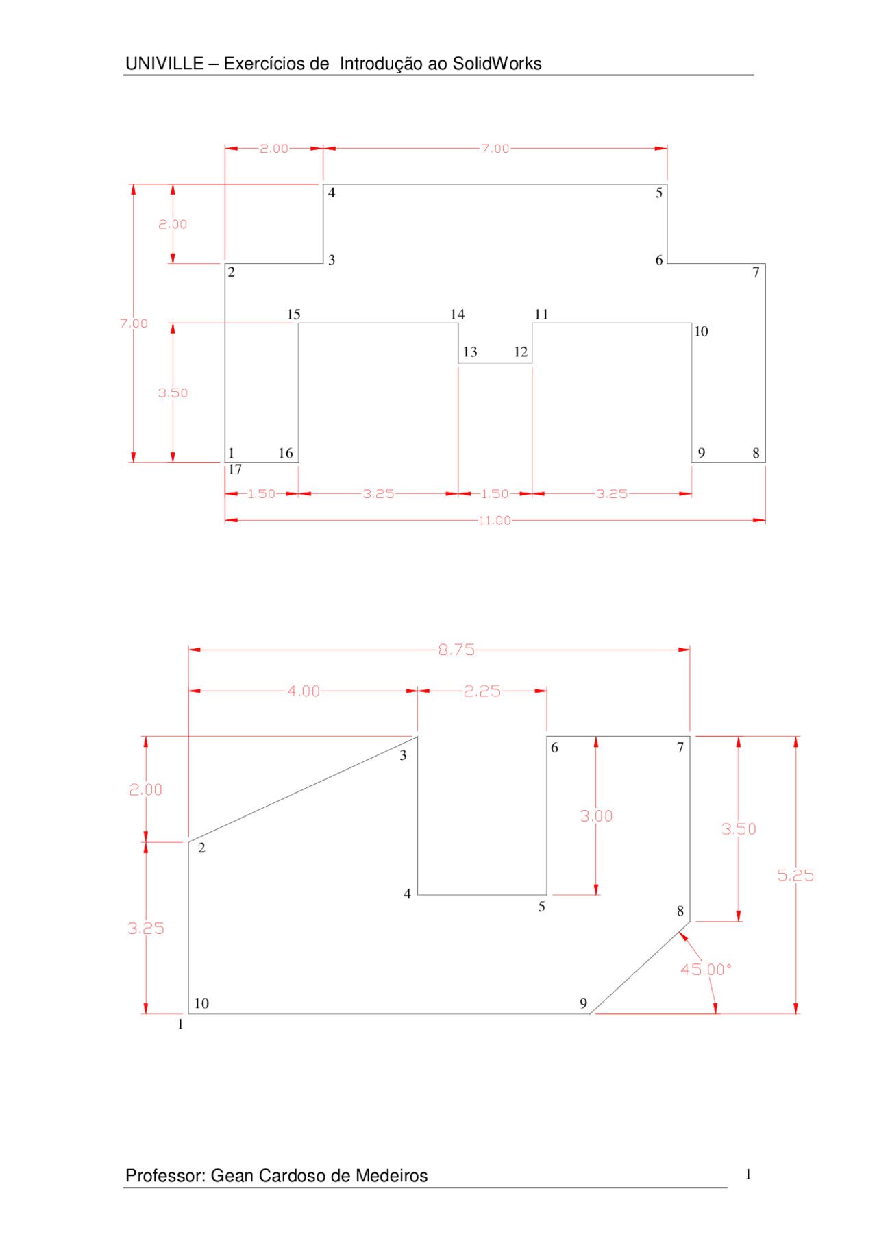 Exercicios Introdução Solidworks Docsity