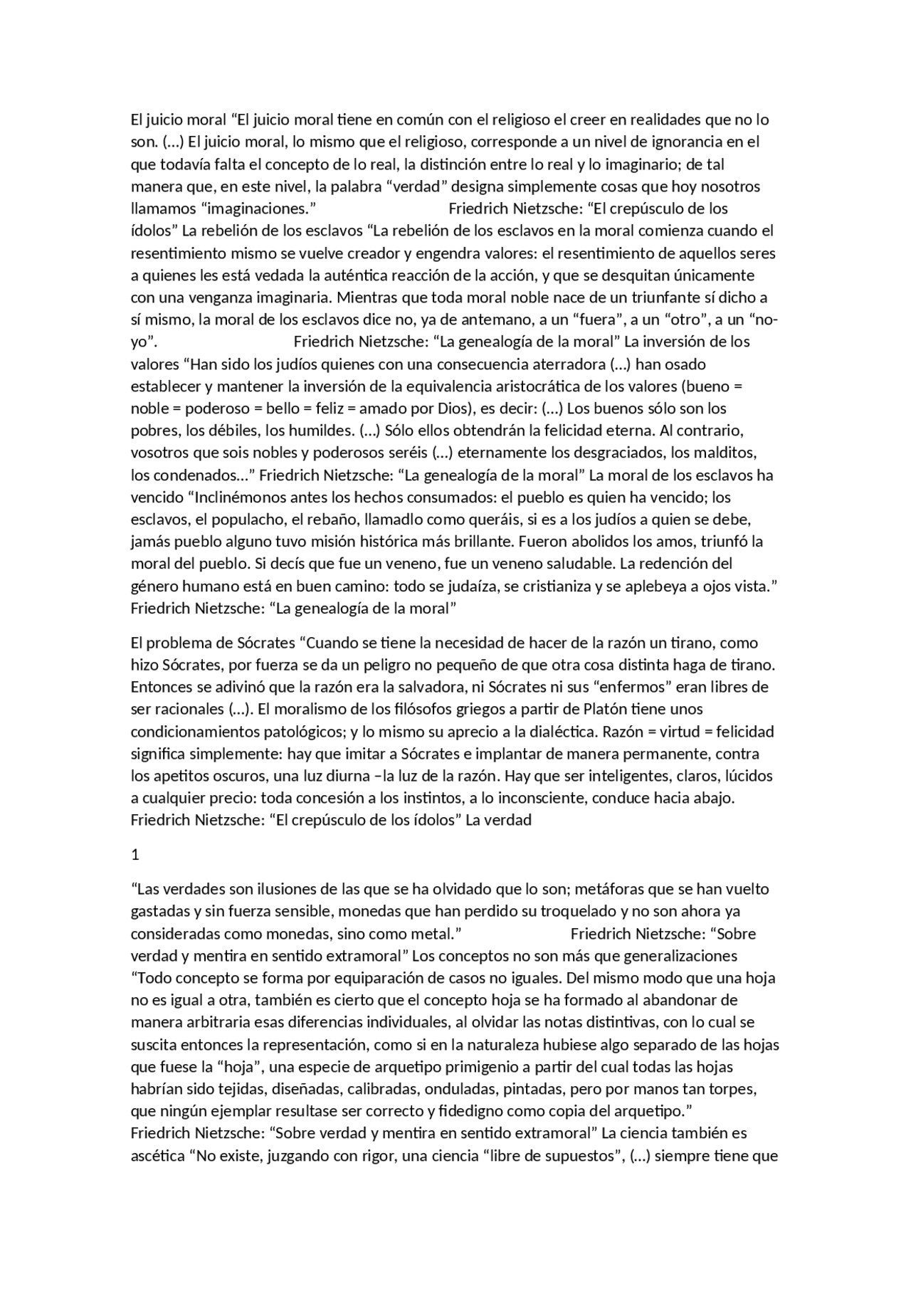 Selección Textos De Nietzsche Docsity