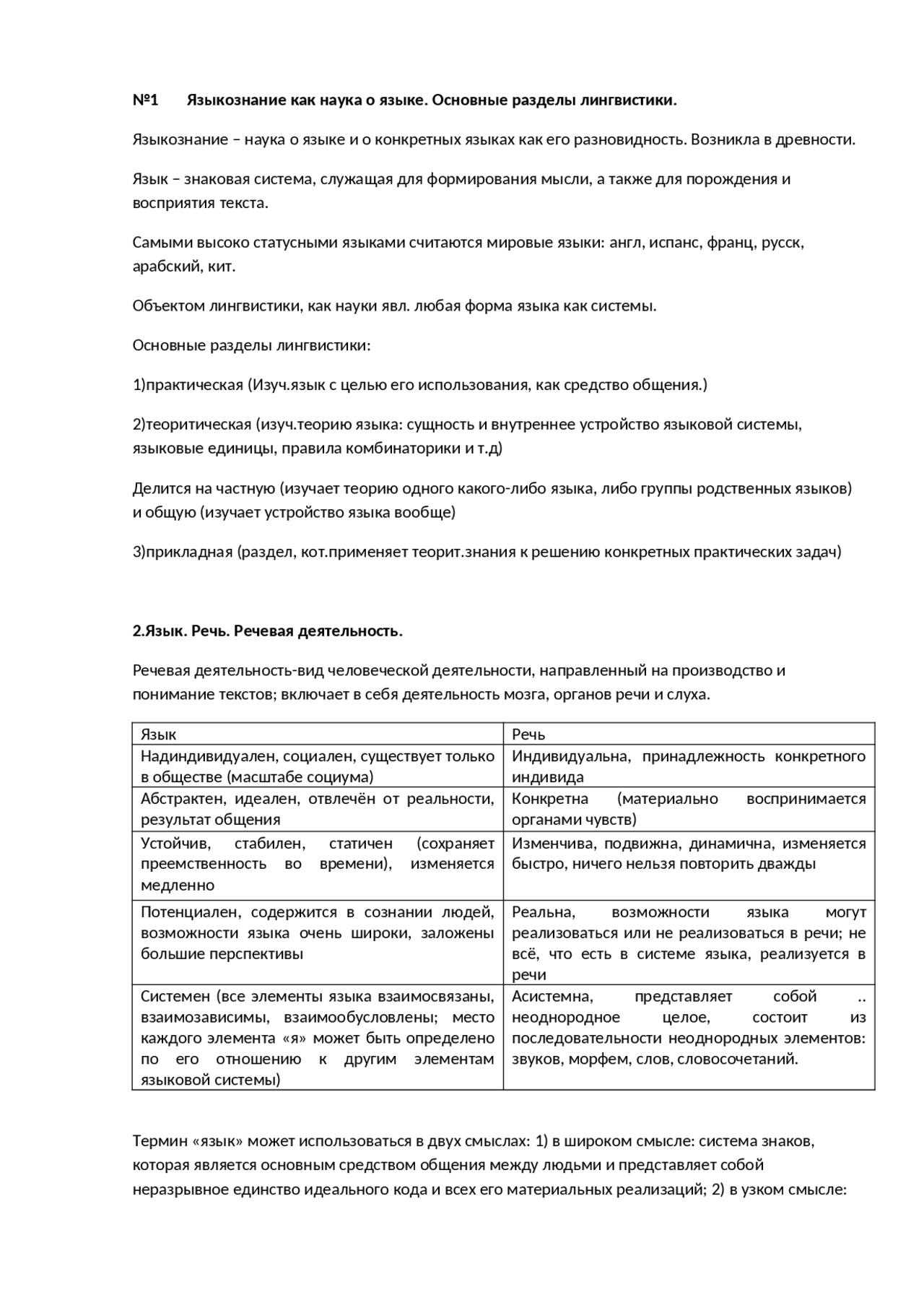 языкознание мглу билеты Шпаргалки Языкознание Docsity