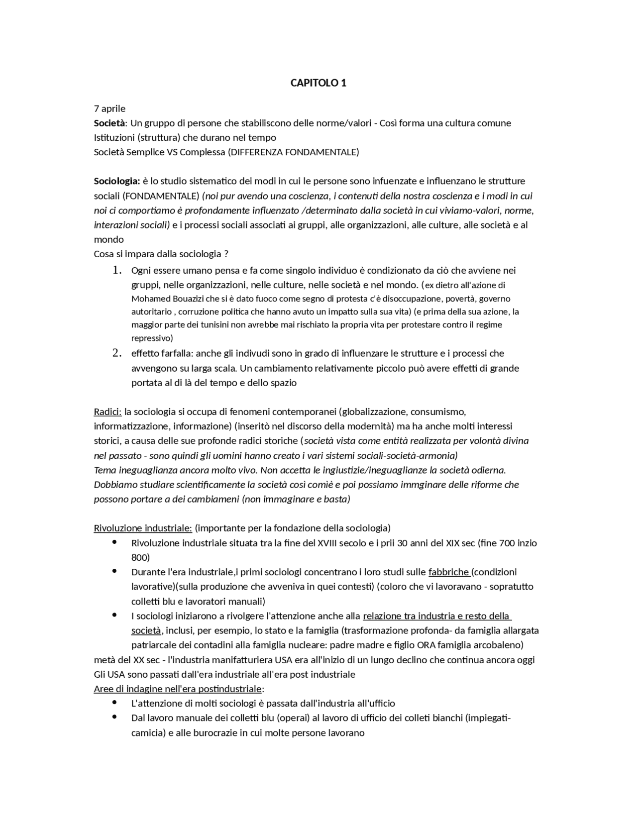 Riassunti Introduzione Alla Sociologia Docsity