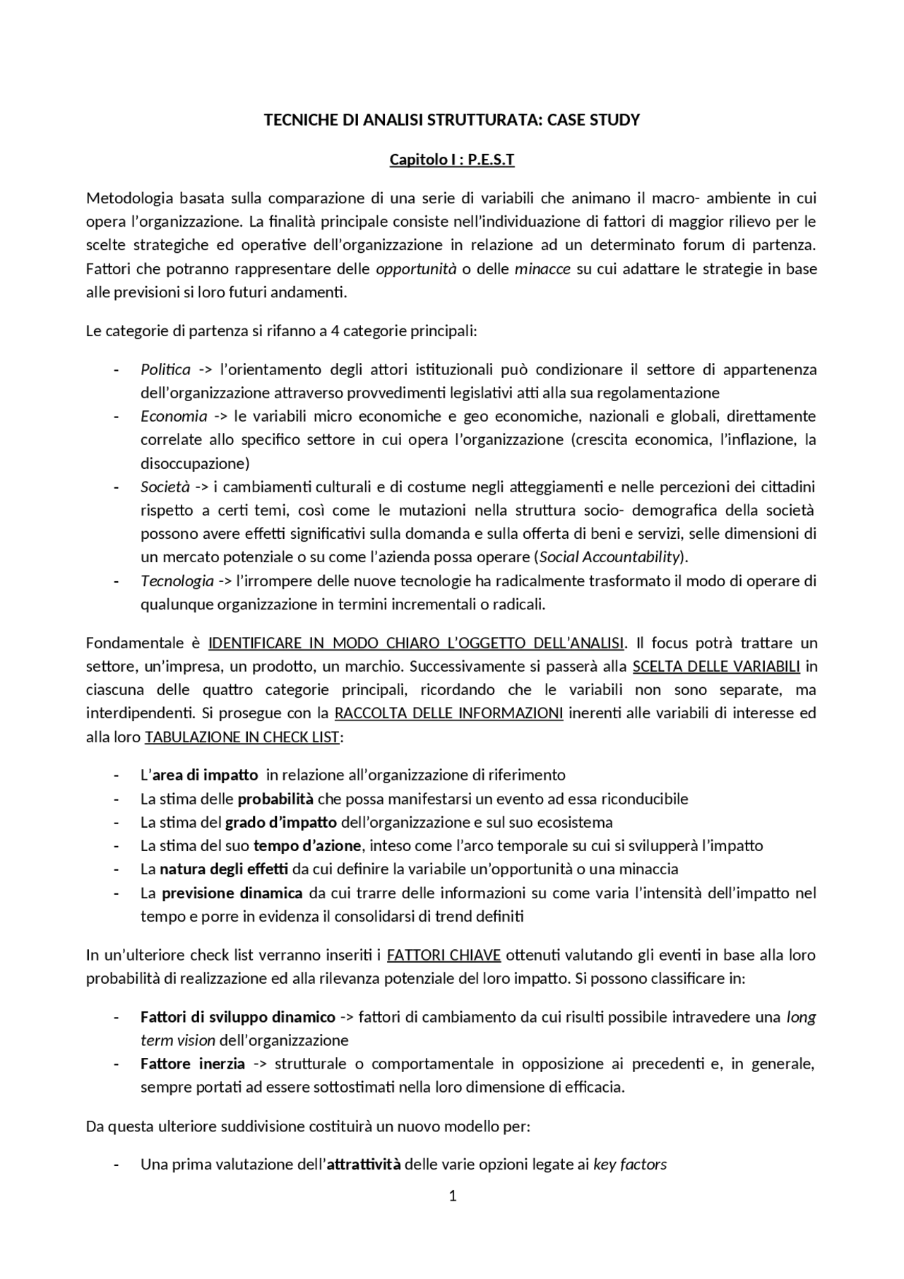 Tecniche Di Analisi Strutturata Docsity