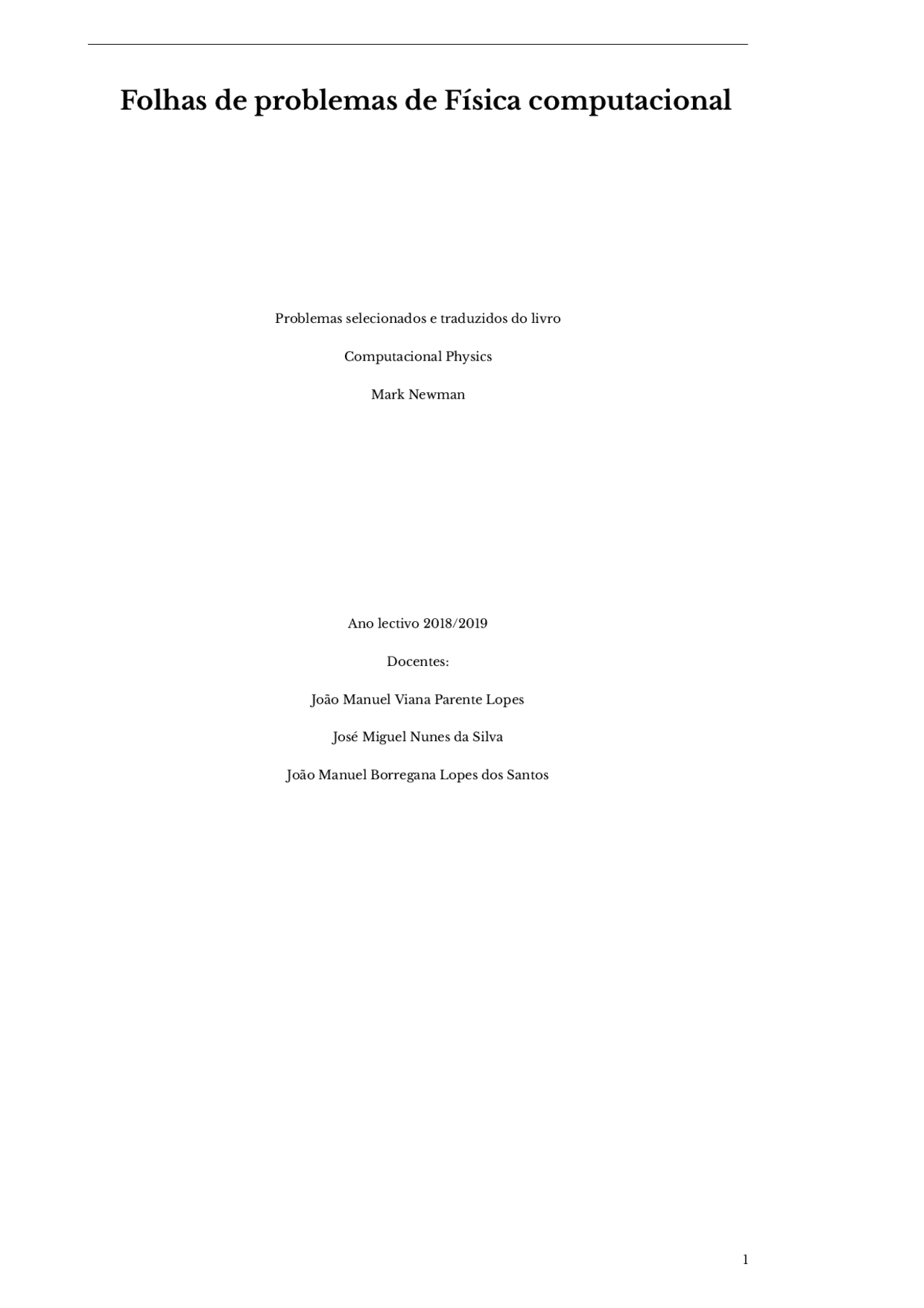 Exercícios Física Computacional Exercícios Física Computacional Docsity