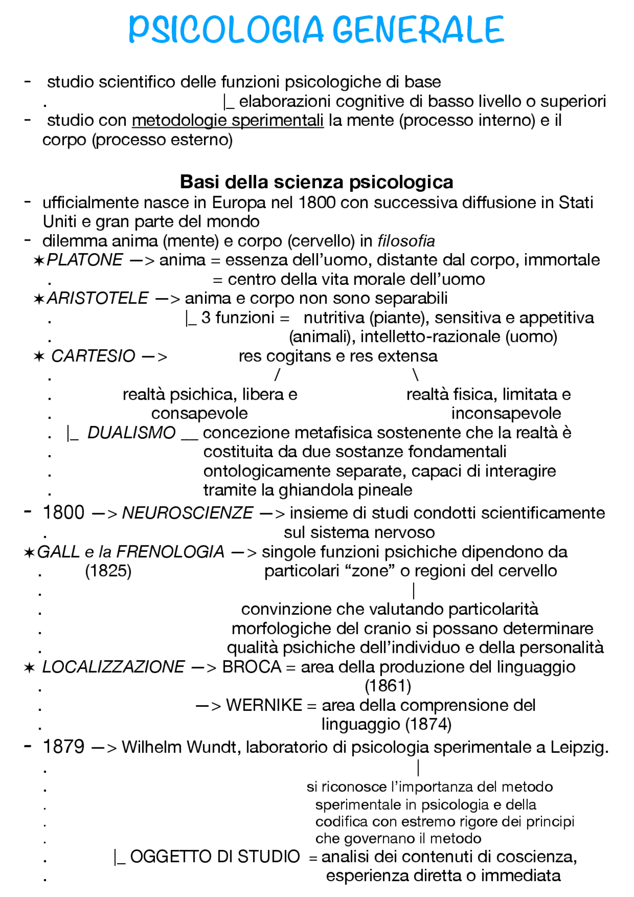 Psicologia Generale 1 Trp Docsity