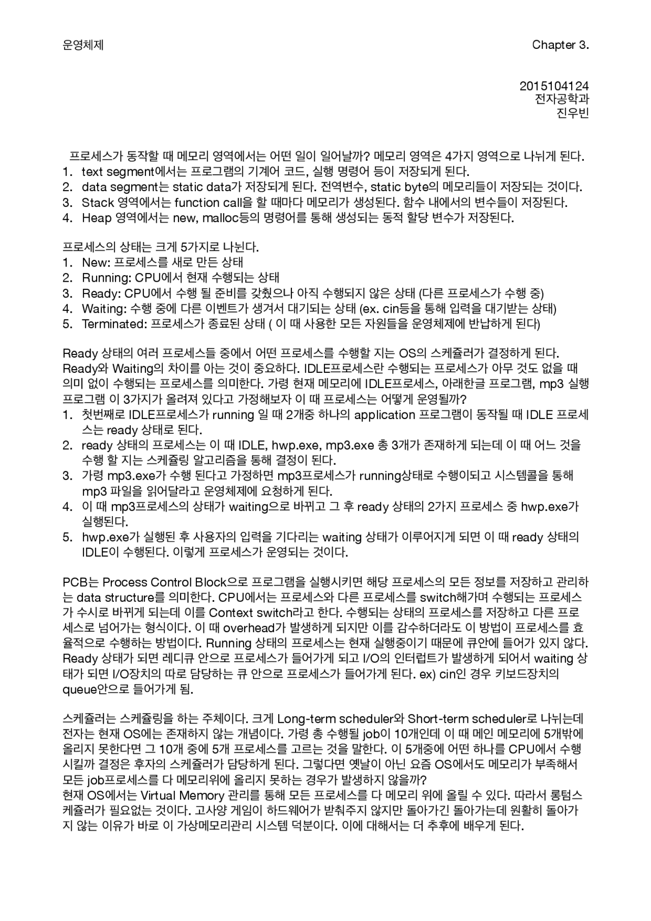 Operationsystemch03 Docsity
