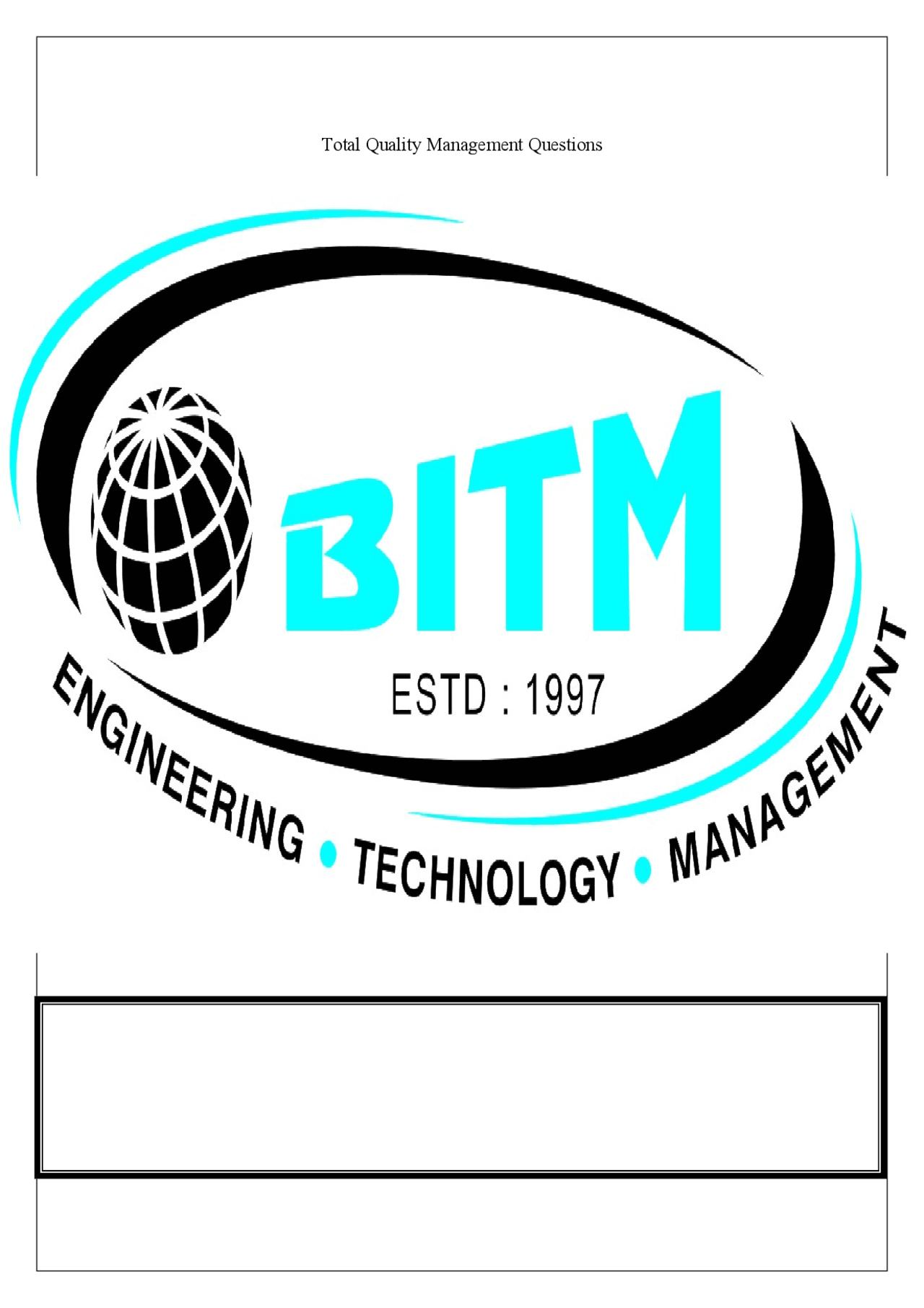 Total Quality Management Docsity
