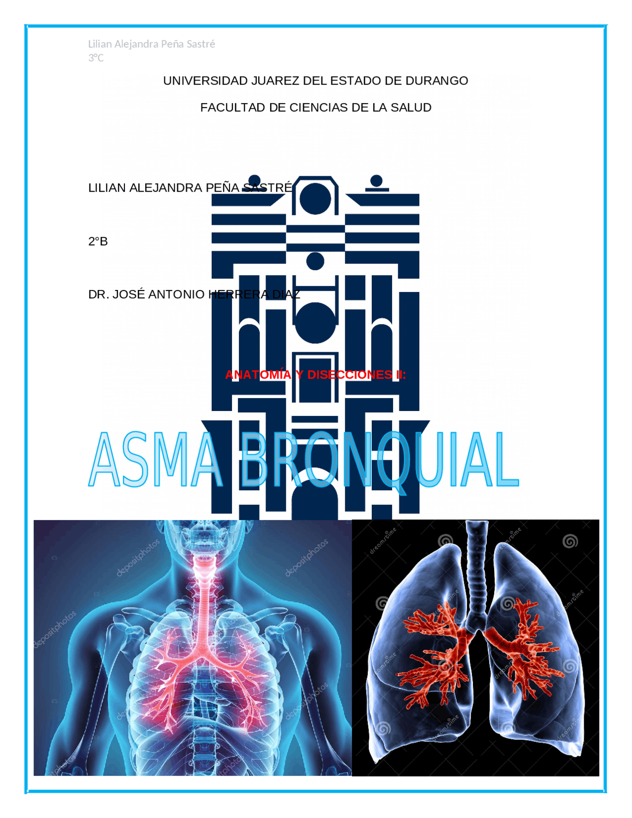 Asma bronquial, anatomía patológica, fisiopatología - Docsity
