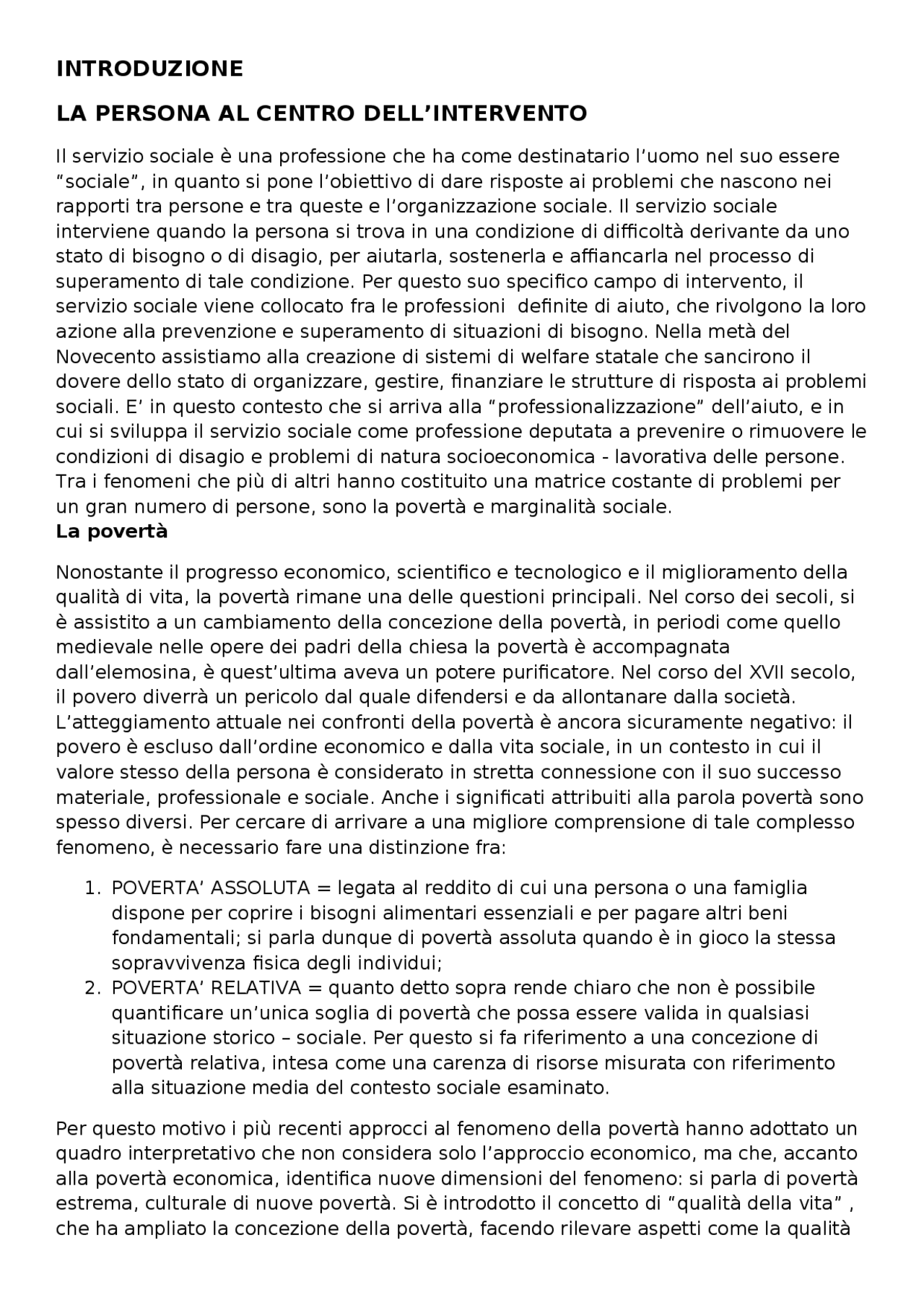 Principi E Strutture Del Servizio Sociale Docsity