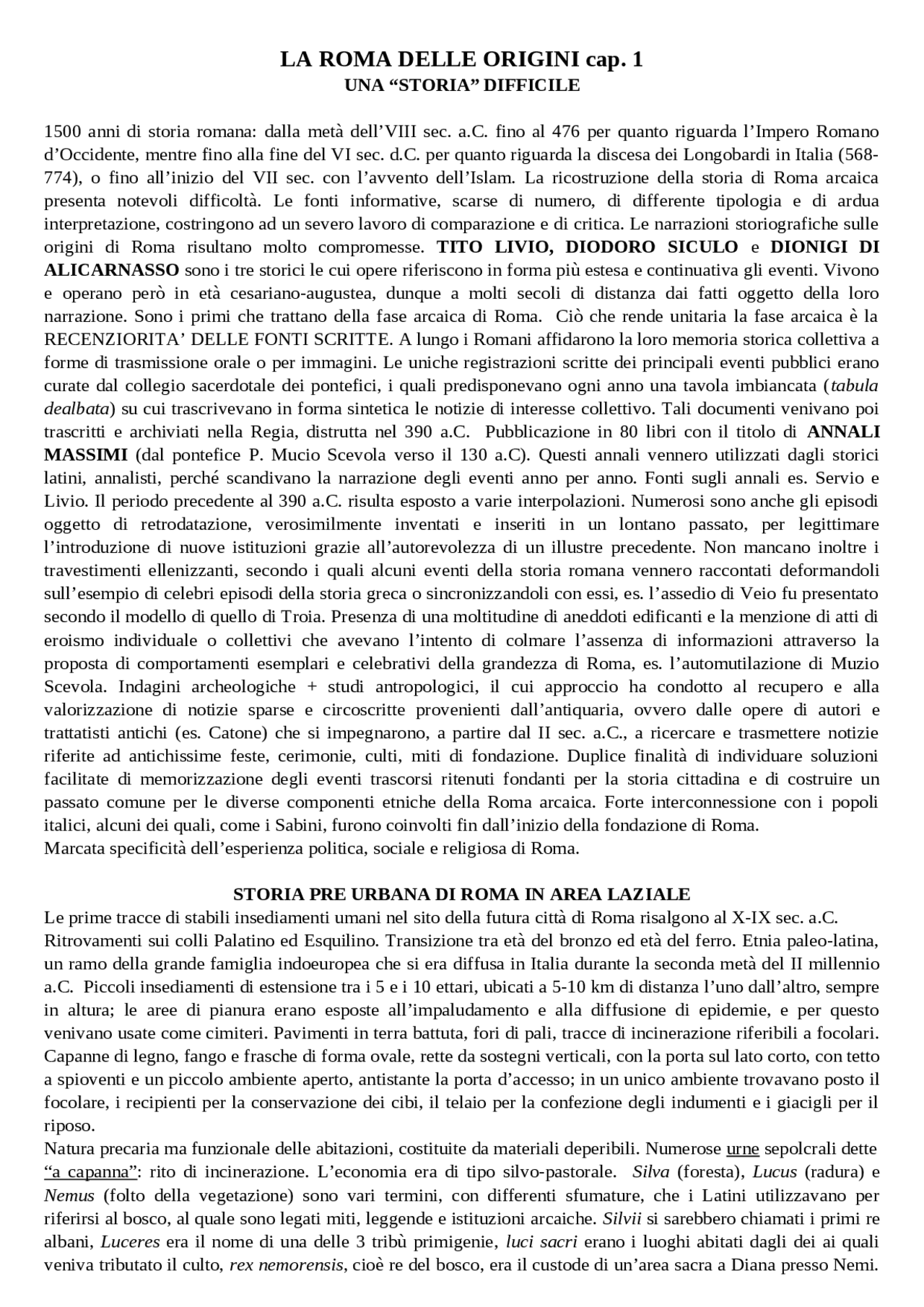 Schema Manuale Cresci Marrone Di Storia Romana Docsity