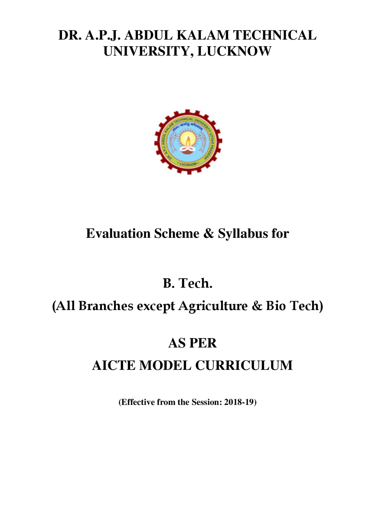 AKTU syllabus for the students of 1st year - Docsity