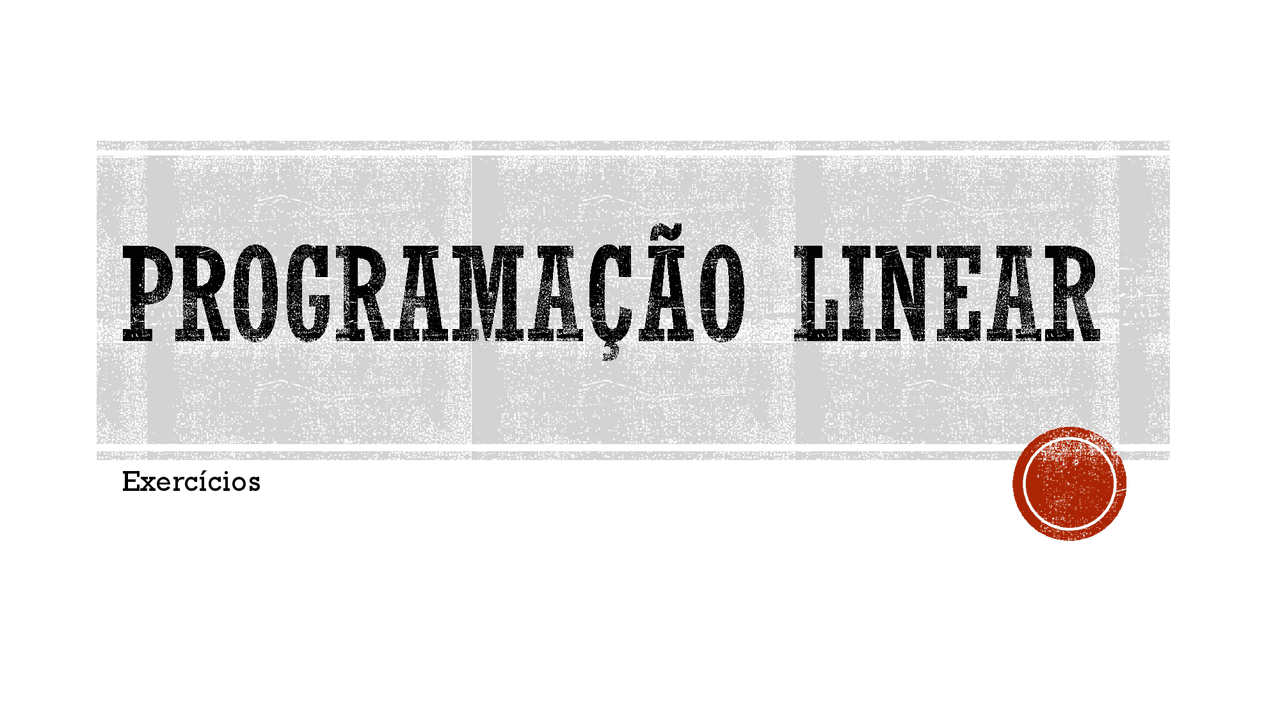 Aulas de Programação linear - Docsity