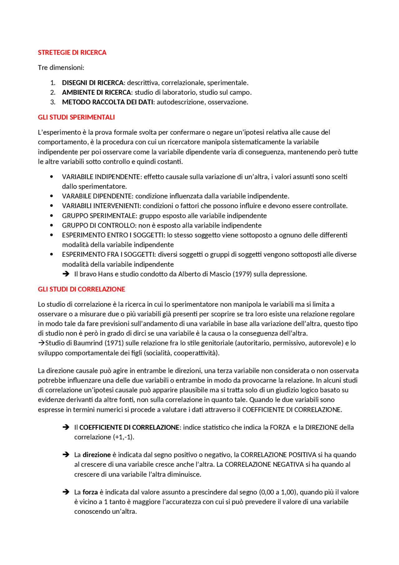 Strategie Di Ricerca In Psicologia Docsity