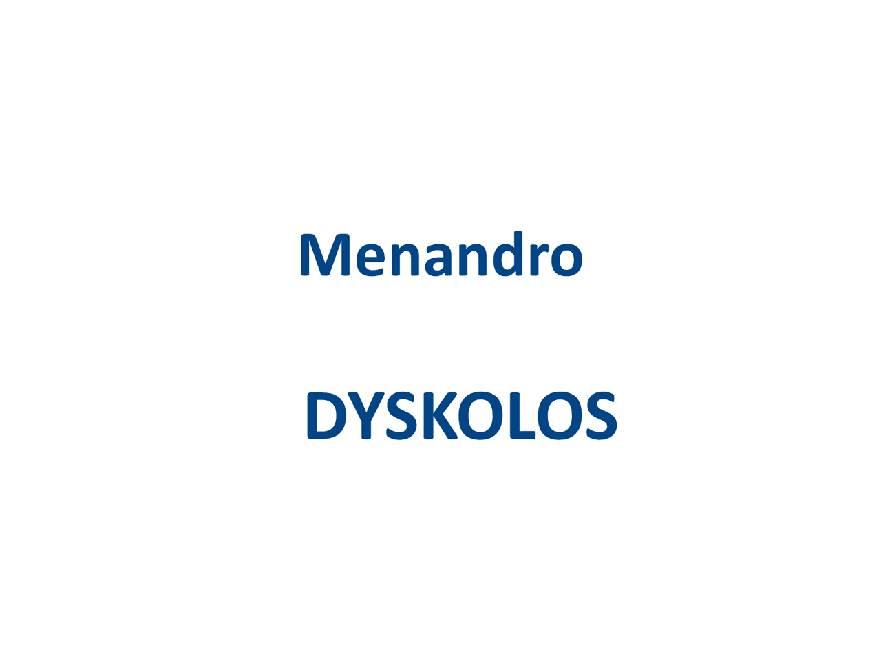 Appunti Su Autore Menandro Docsity