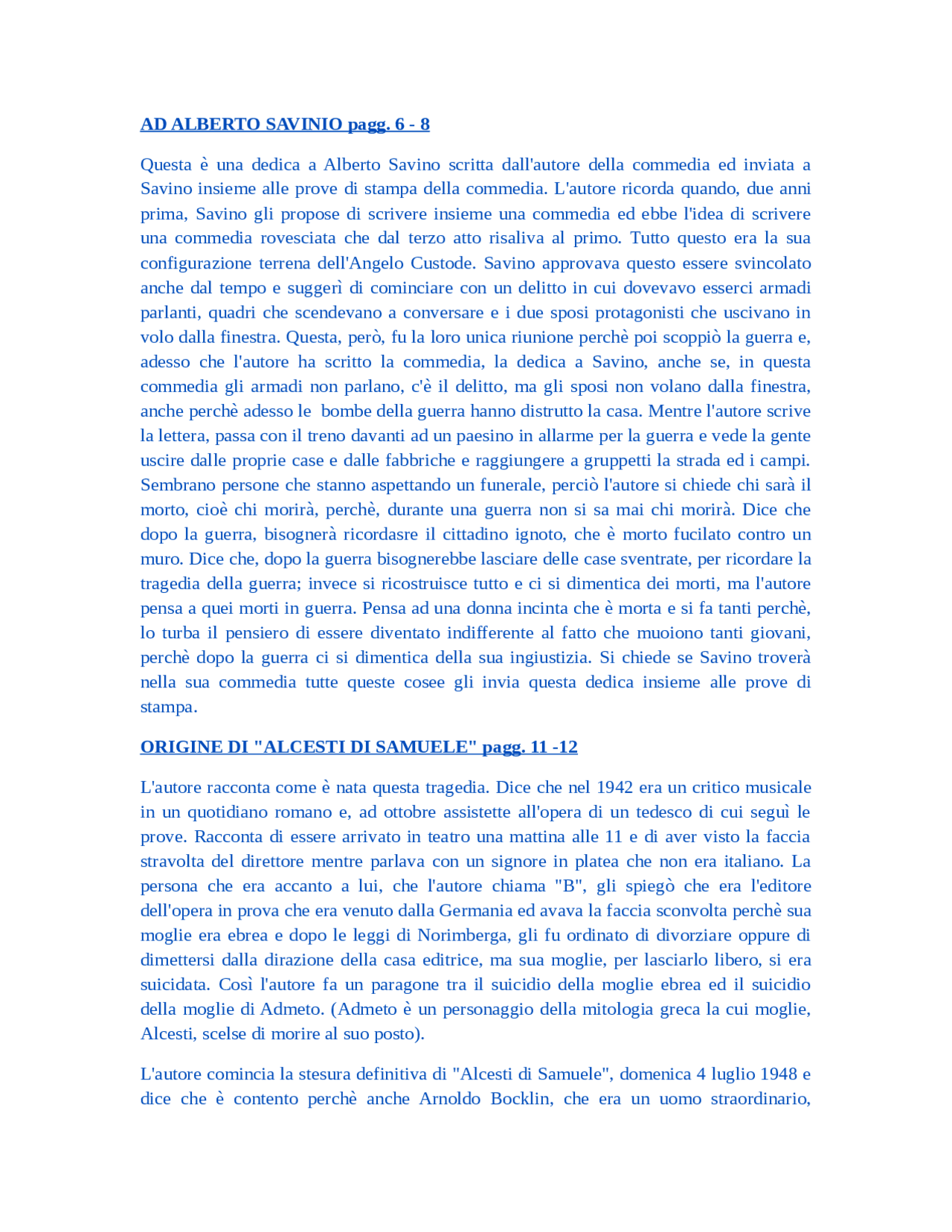 Albertina - dedicata ad Alberto Savino - Docsity