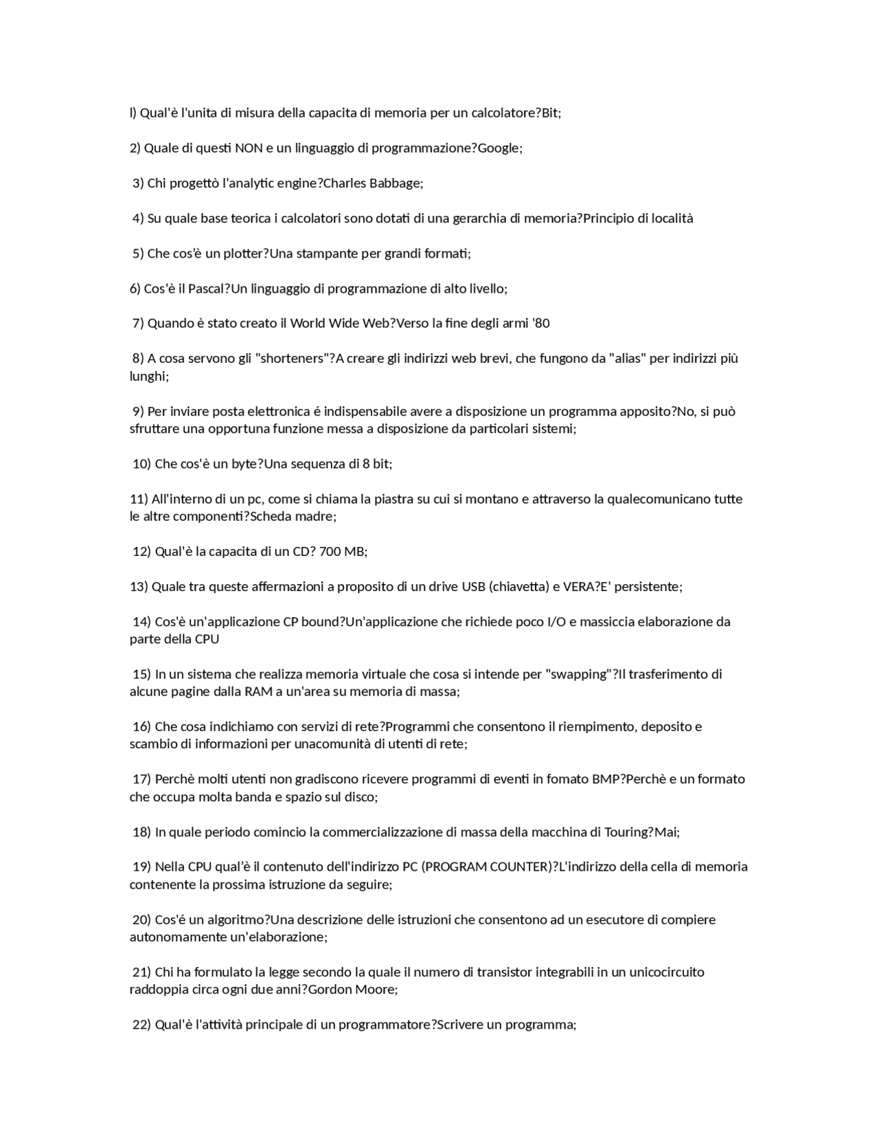 Informatica Umanistica Docsity